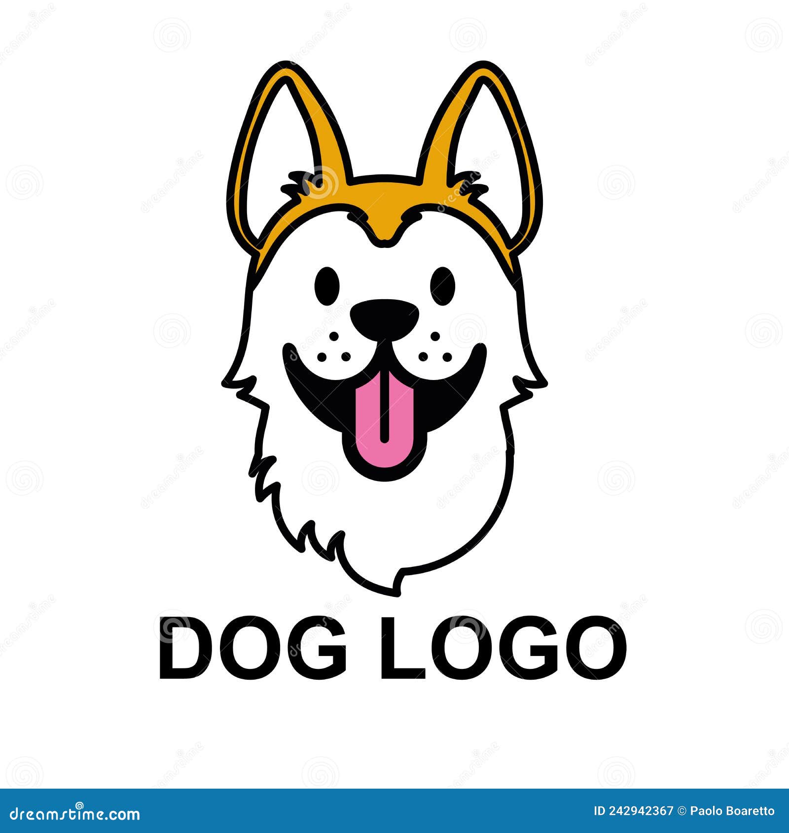 Dog logo design template stock illustration. Illustration of concept ...