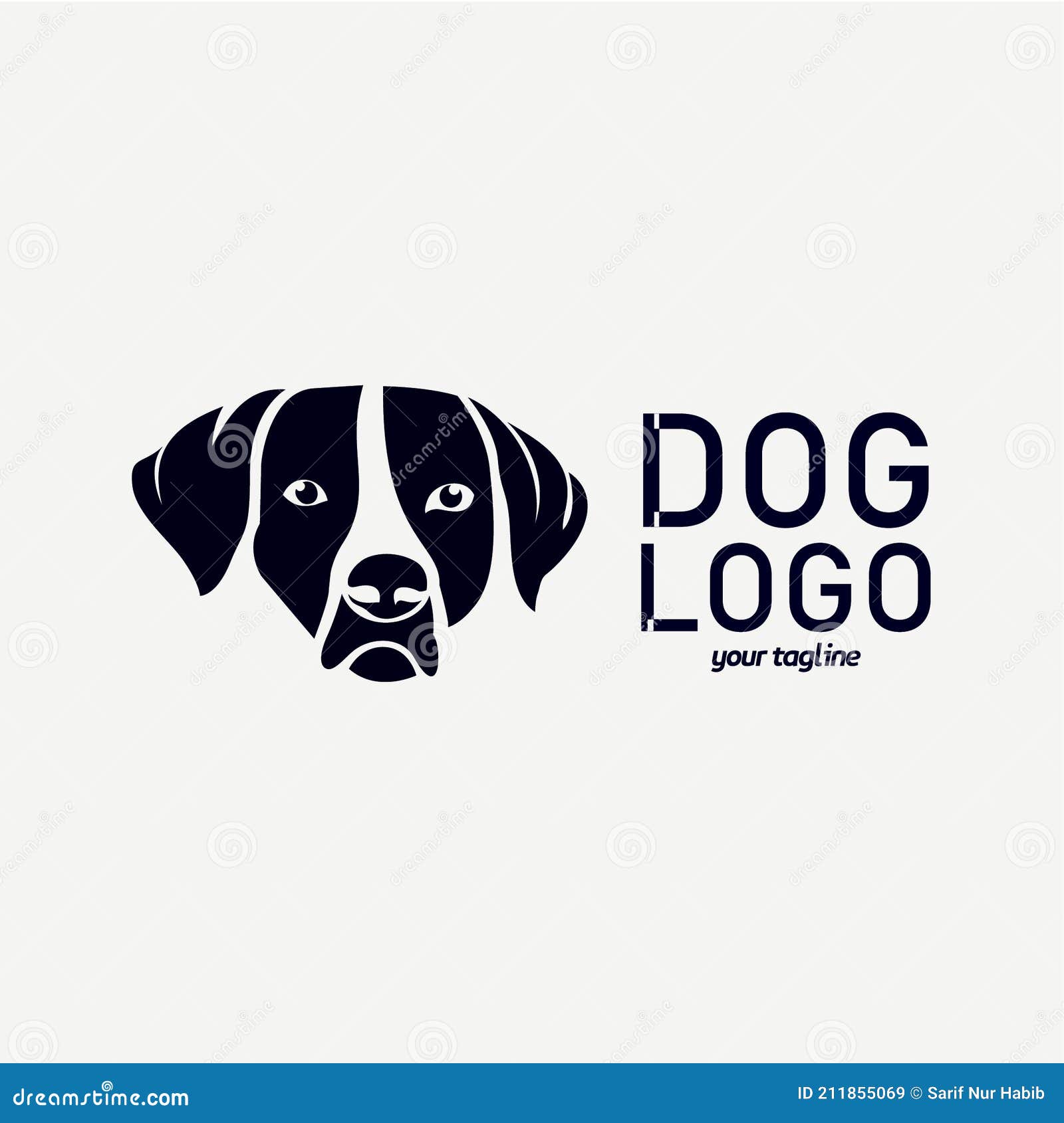 Dog Logo Design Template stock vector. Illustration of cartoon - 211855069
