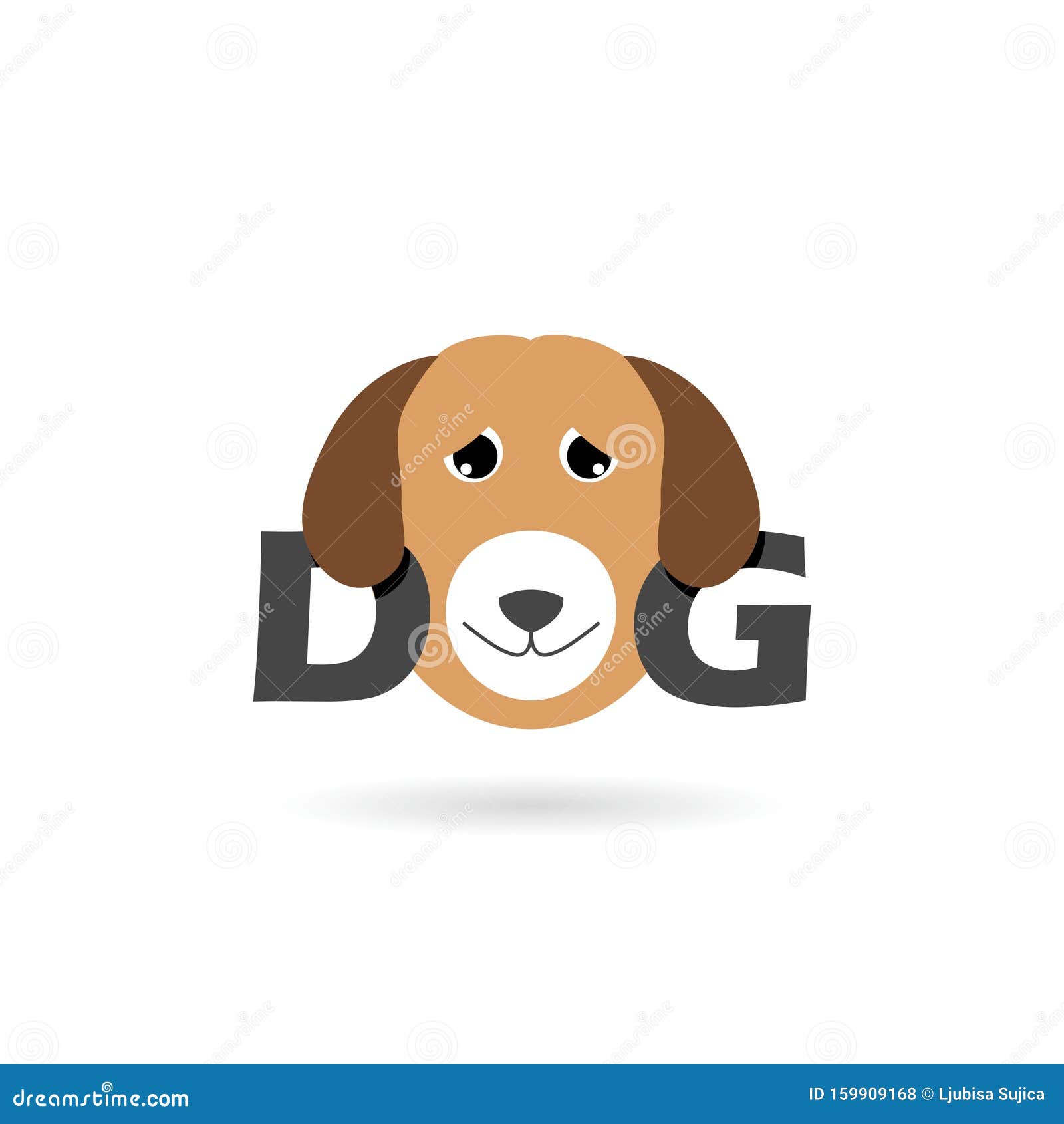 Dog logo. Lettering design stock vector. Illustration of beagle - 159909168