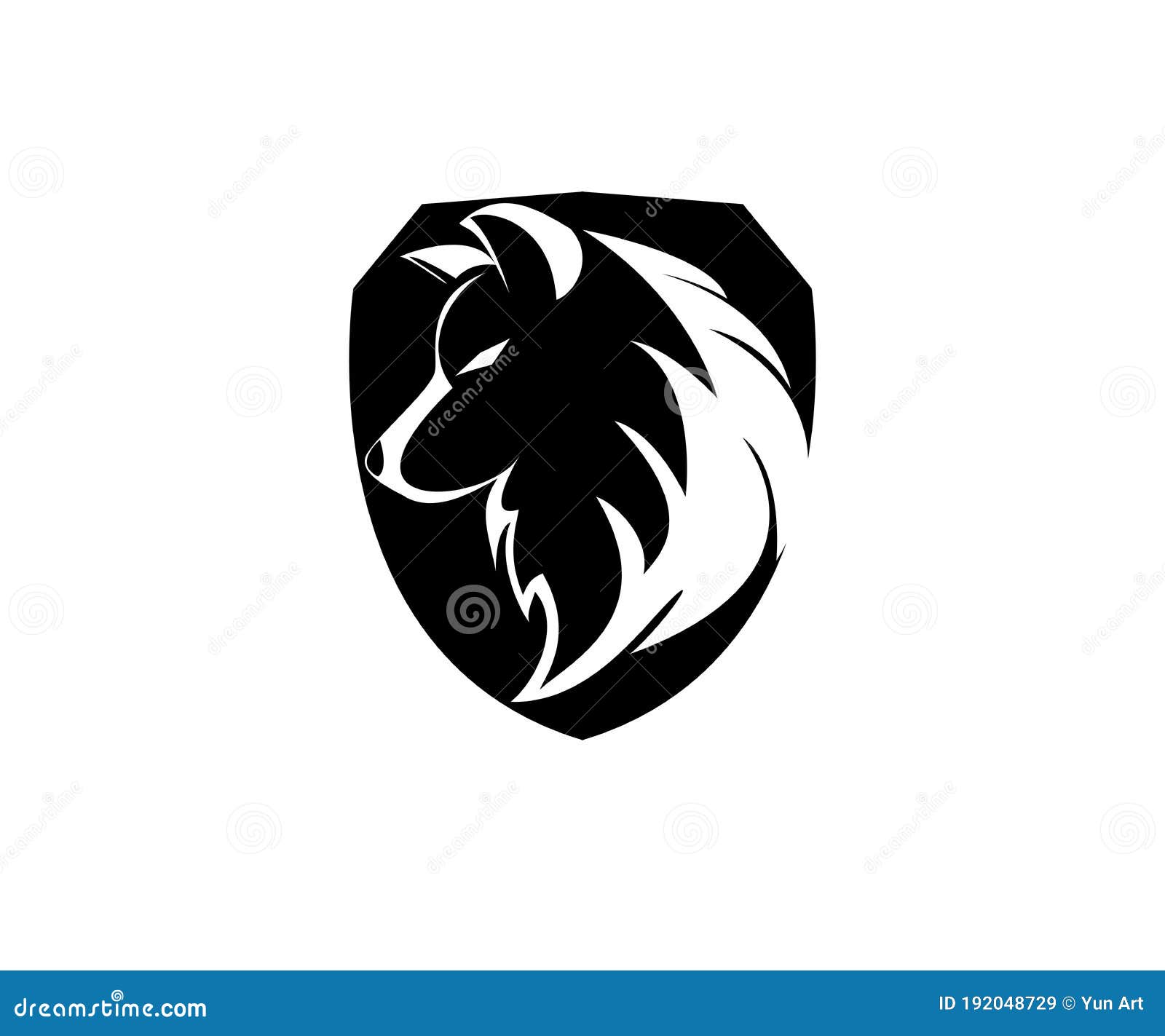 Dog logo and shield vector stock vector. Illustration of emblem - 192048729