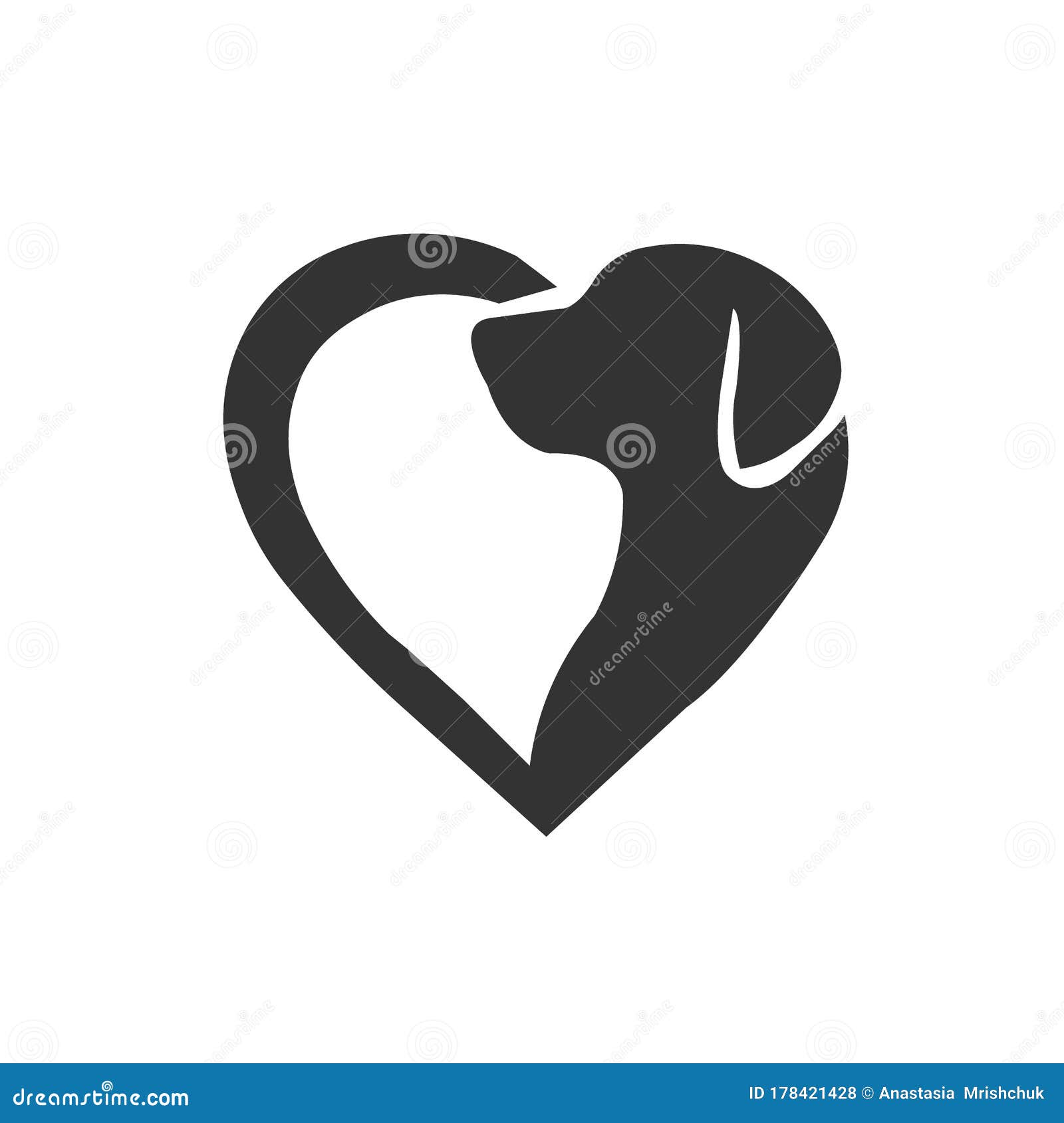 Dog Logo on the White Background Stock Illustration - Illustration of ...