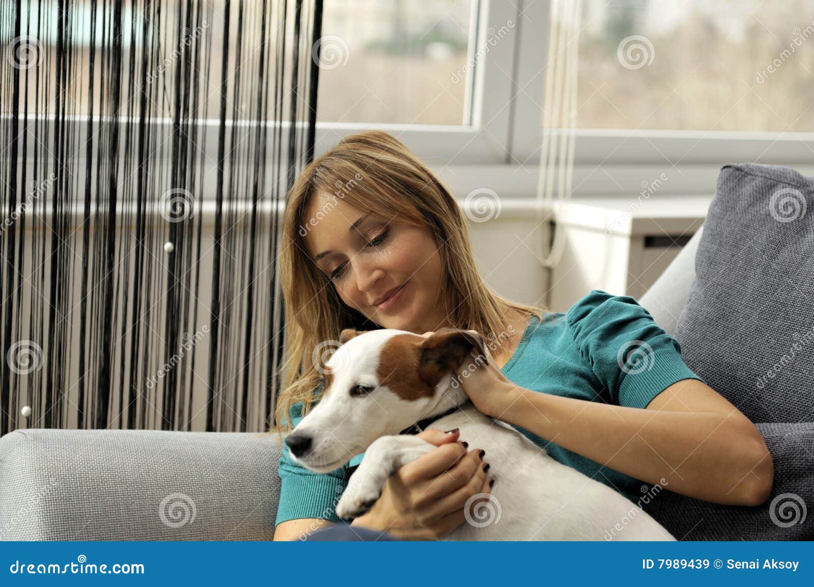 Dog lover stock image. Image of beauty, glamour, relax - 7989439