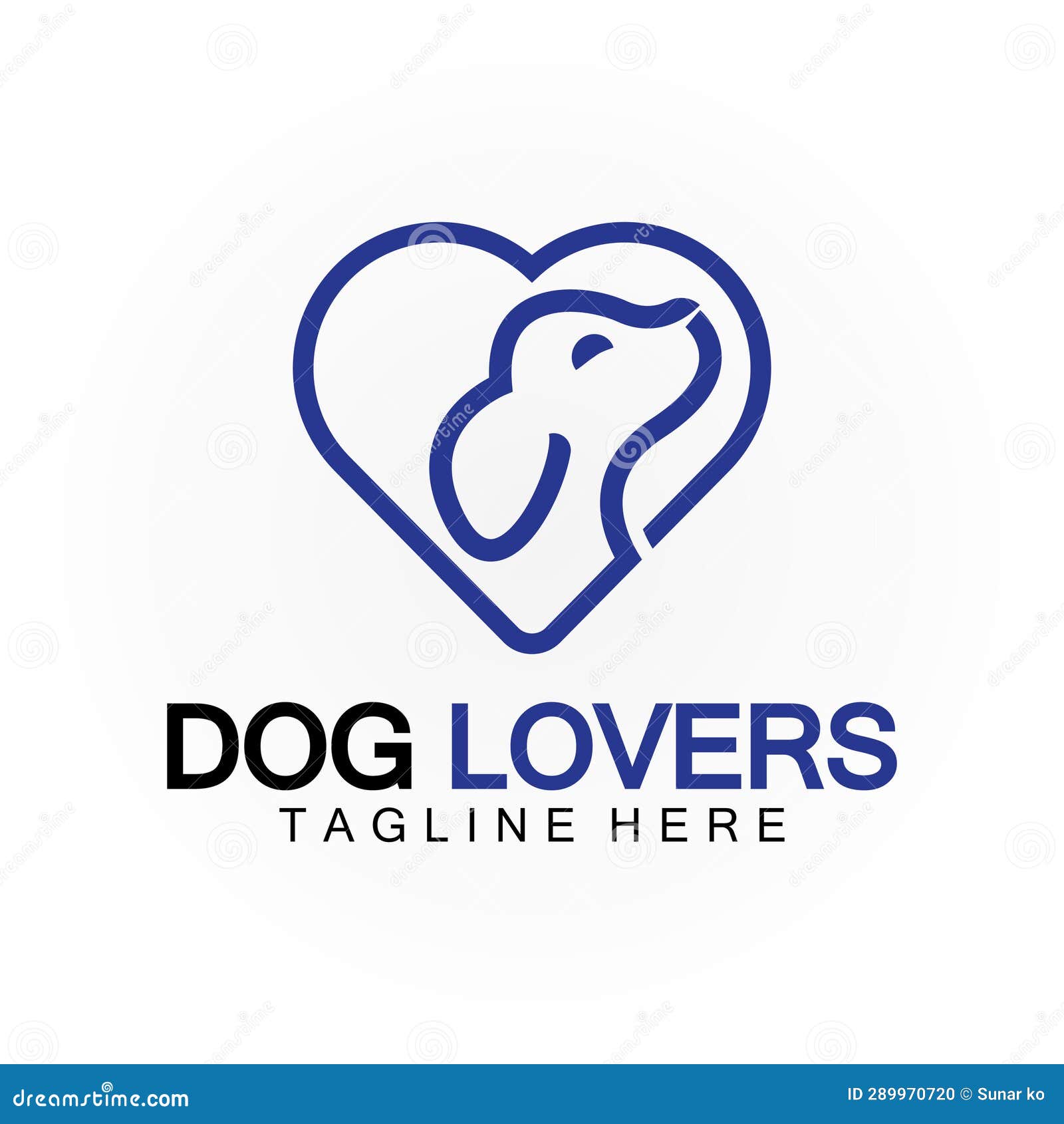 Dog Lovers Logo Design Vector Template Stock Vector - Illustration of ...