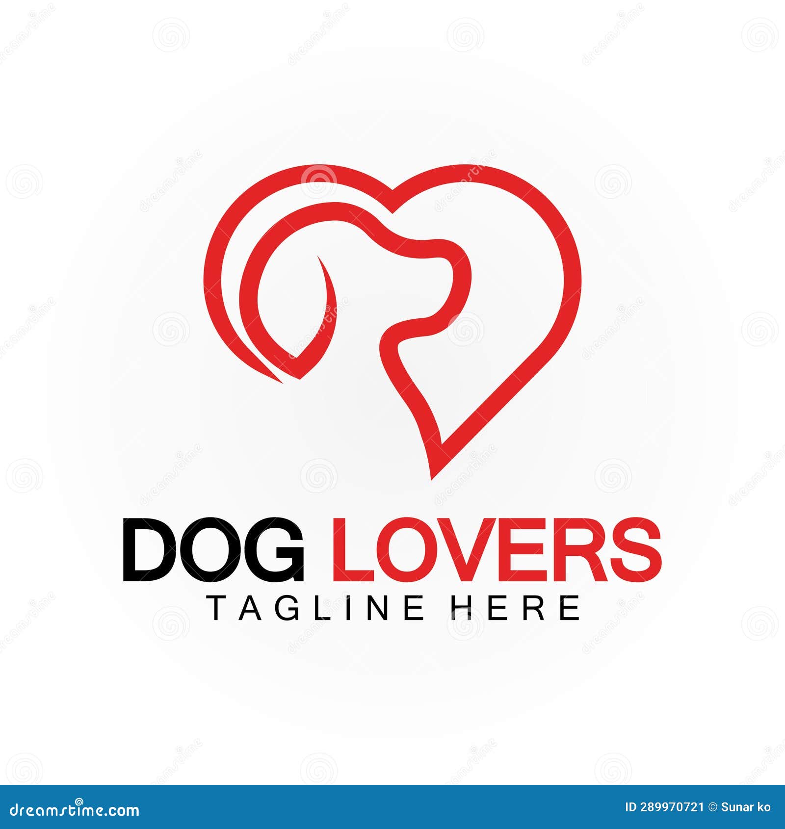 Dog Lovers Logo Design Vector Template Stock Vector - Illustration of ...