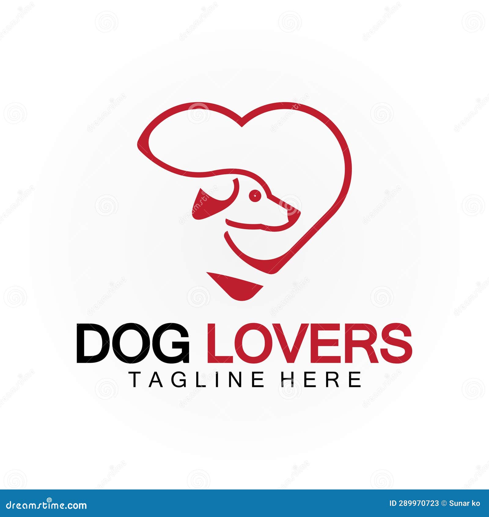 Dog Lovers Logo Design Vector Template Stock Vector - Illustration of ...