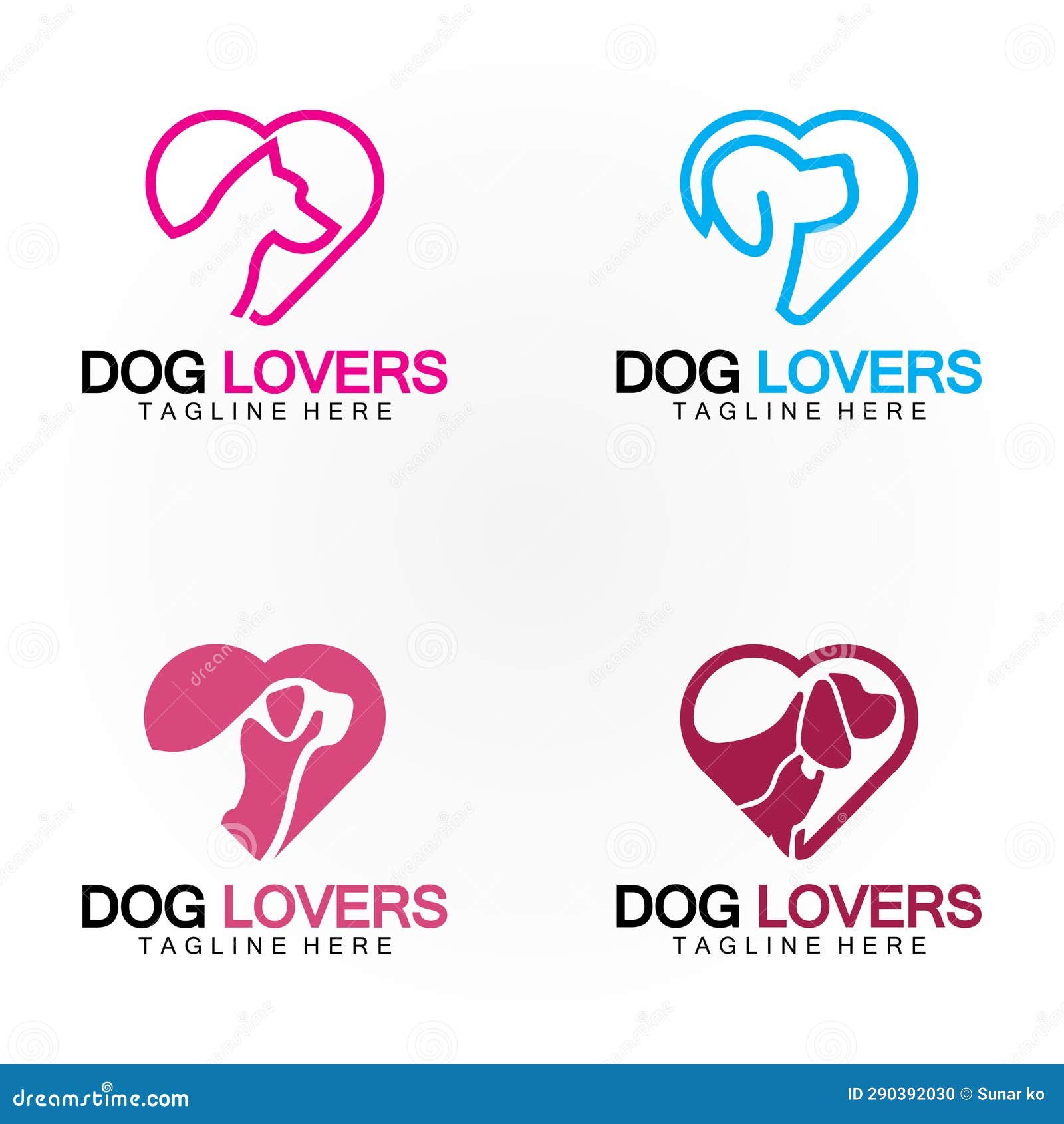 Dog Lovers Logo Design Vector Template Stock Vector - Illustration of ...