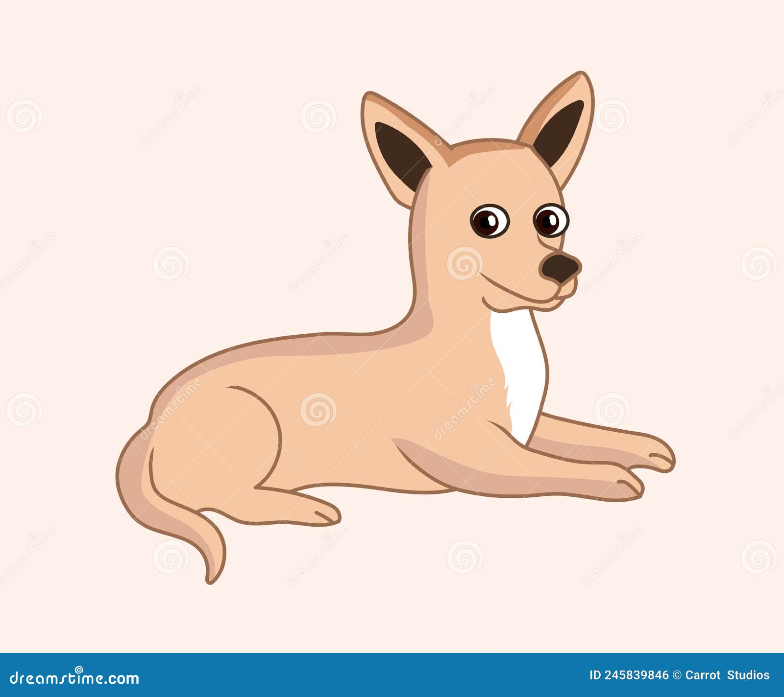 Dog Lying Down Vector Isolated Stock Vector - Illustration of animals ...