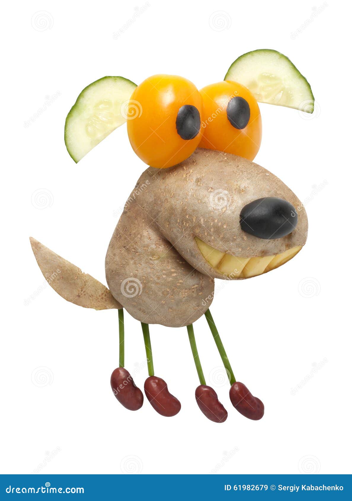 Dog made of potato stock image. Image of funny, domestic - 61982679