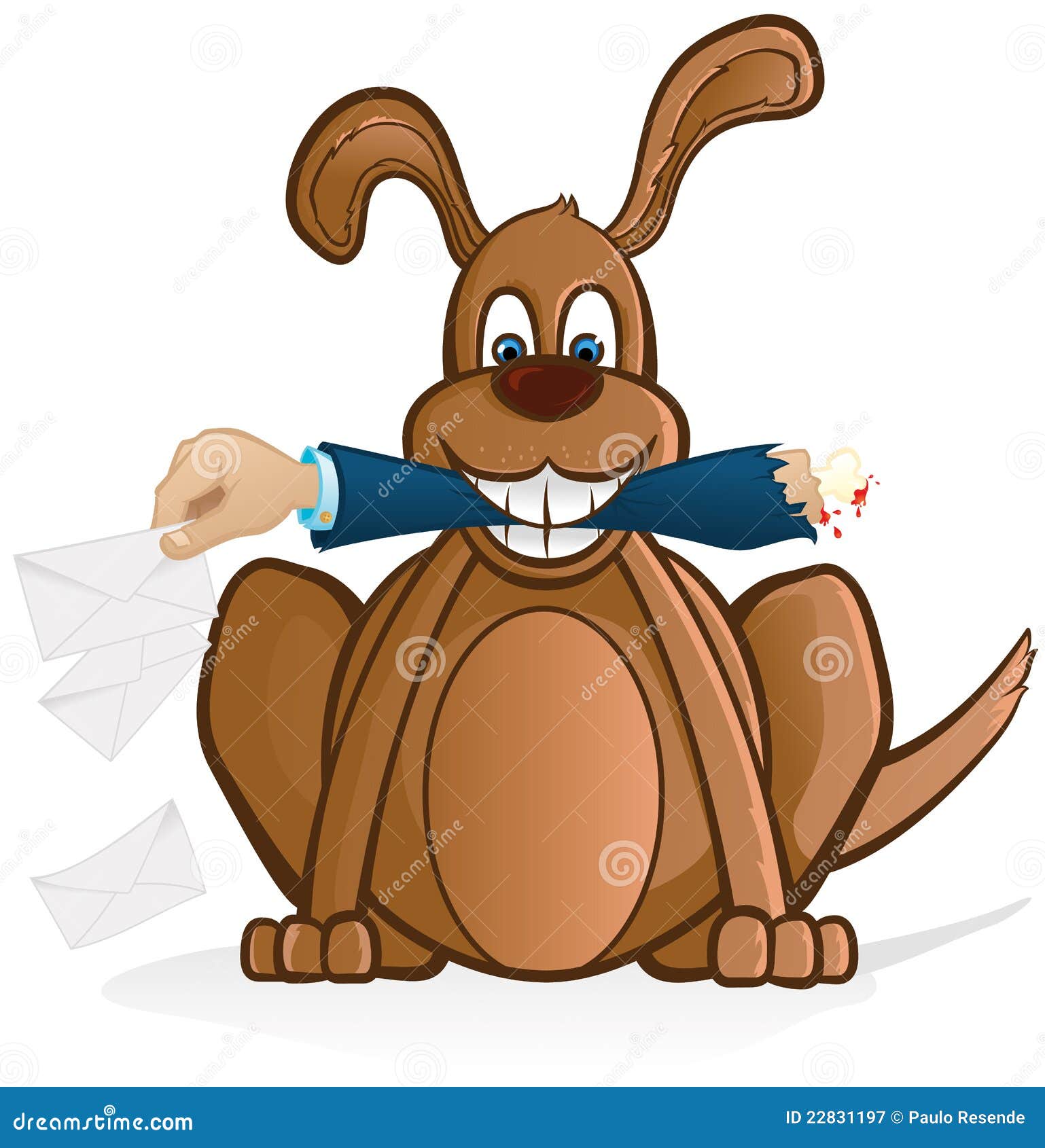 Dog and the mail stock vector. Illustration of postal - 22831197