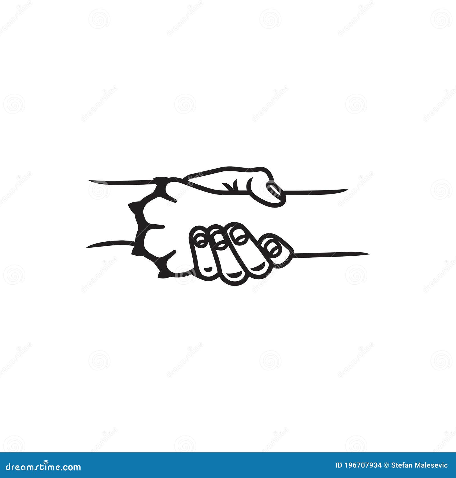 Dog and man handshake stock vector. Illustration of team - 196707934
