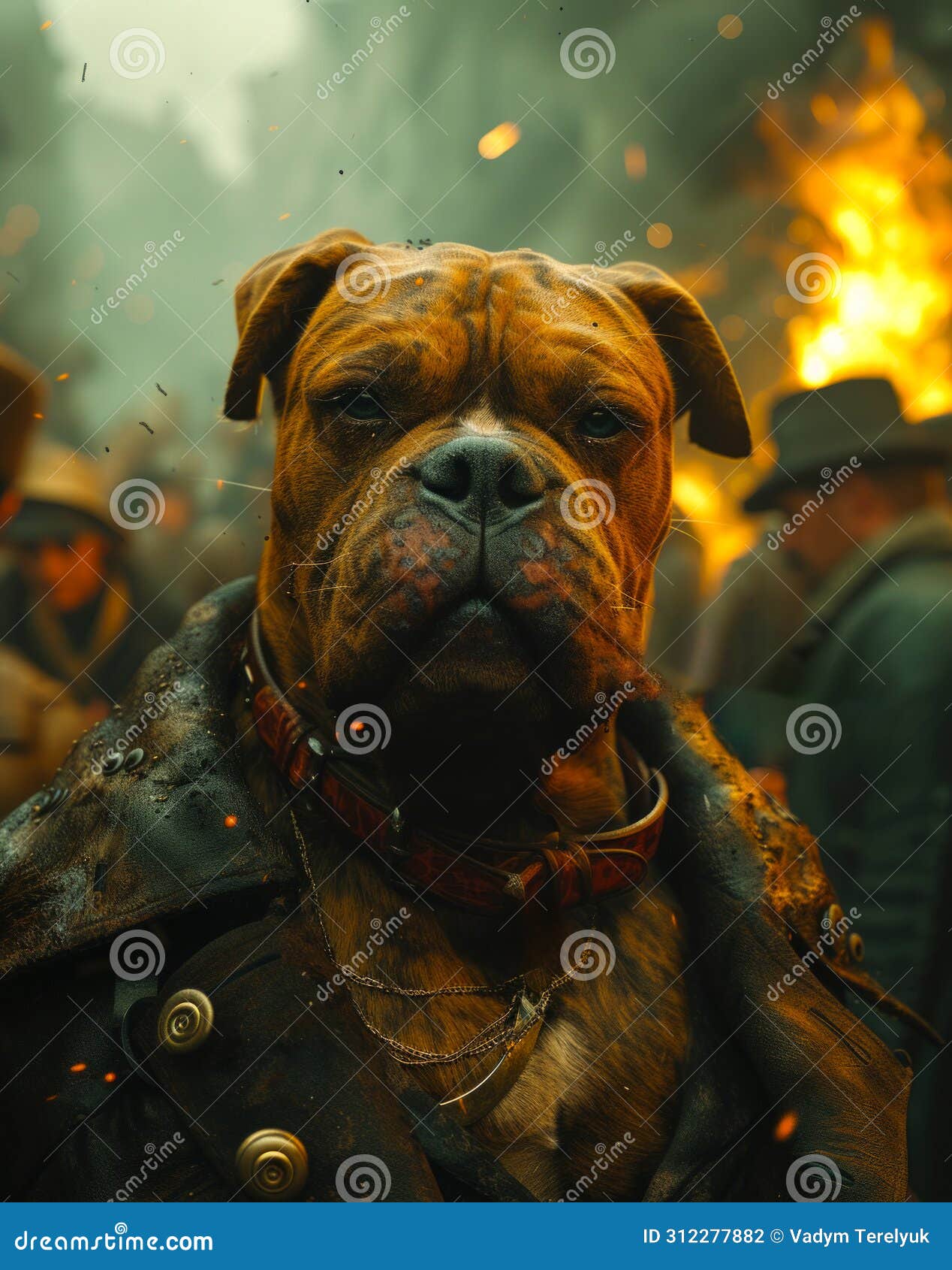 Dog and Man in Post Apocalyptic World Stock Photo - Image of looking ...
