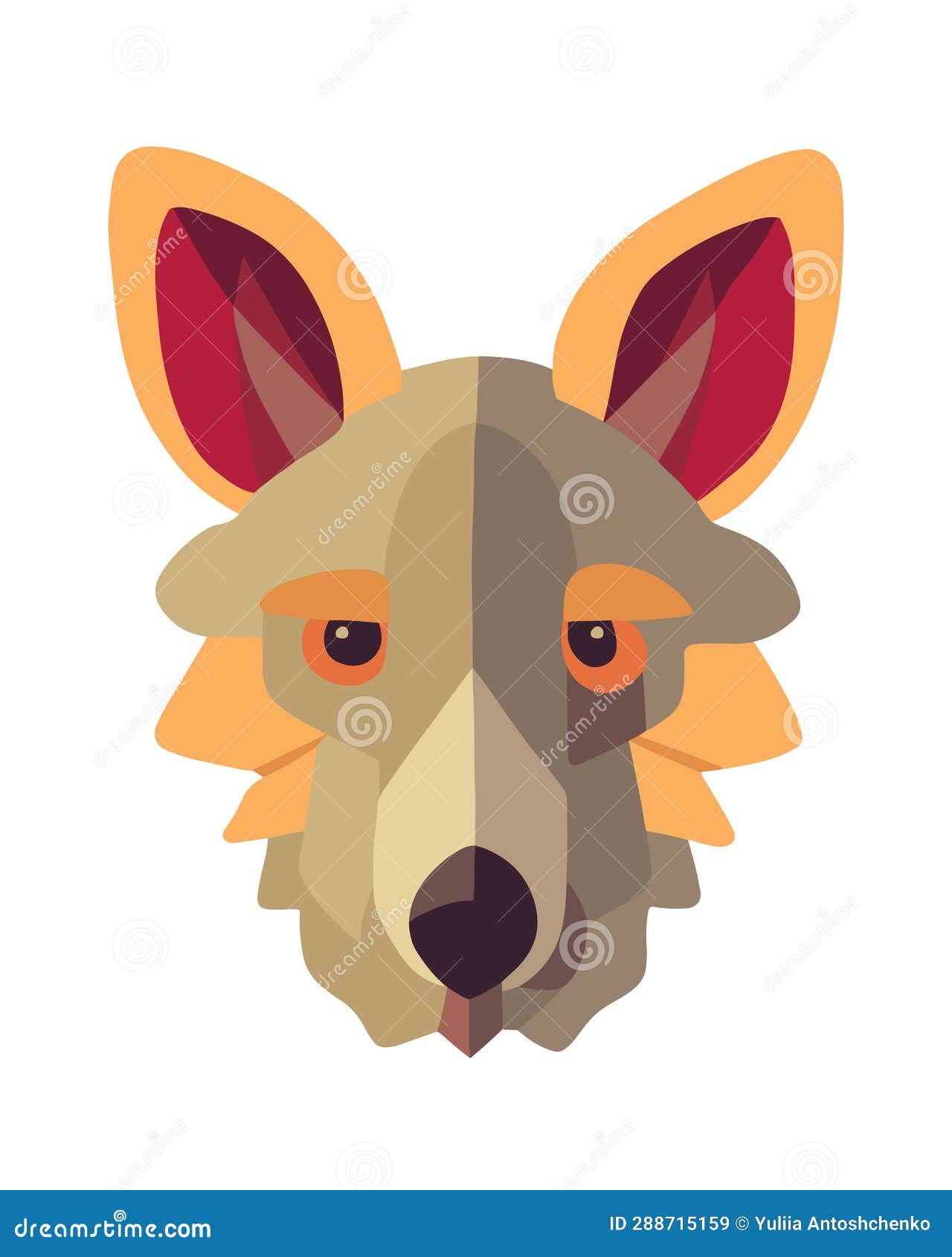 A Dog Mask on a White Background. Stock Vector - Illustration of ...
