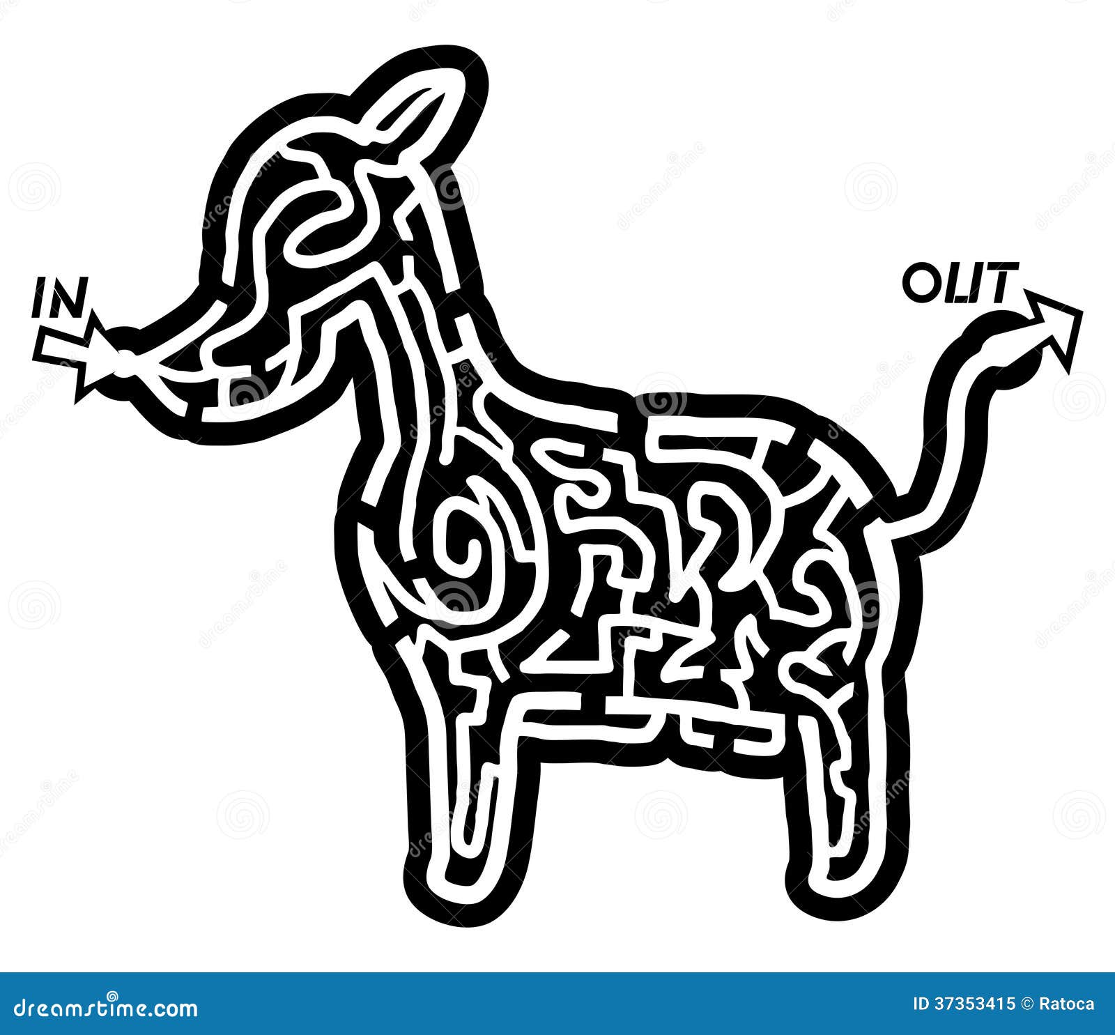 Dog maze stock vector. Illustration of look, thinking - 37353415