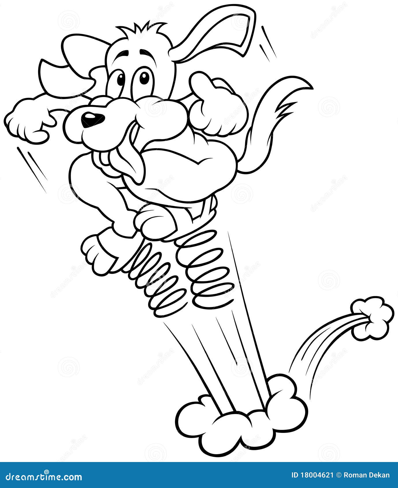 Dog and Metal Spring stock vector. Illustration of black - 18004621