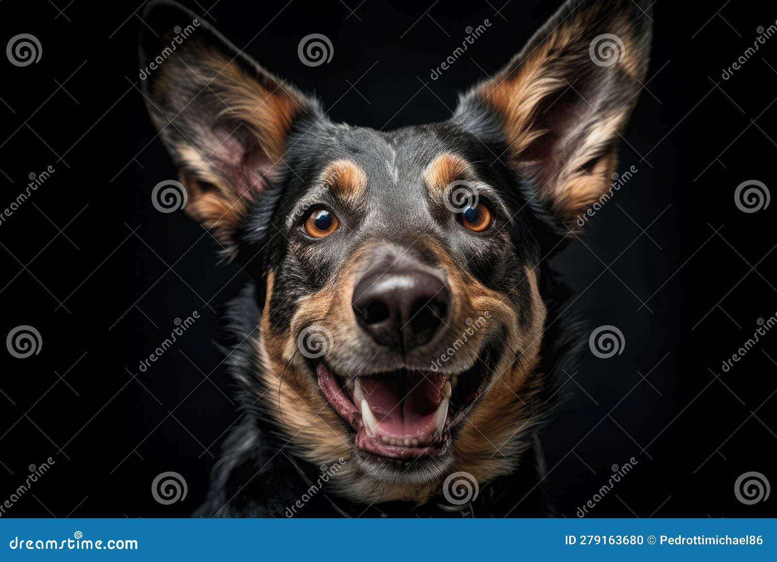 Mischievous Mutt stock illustration. Illustration of curious - 279163680