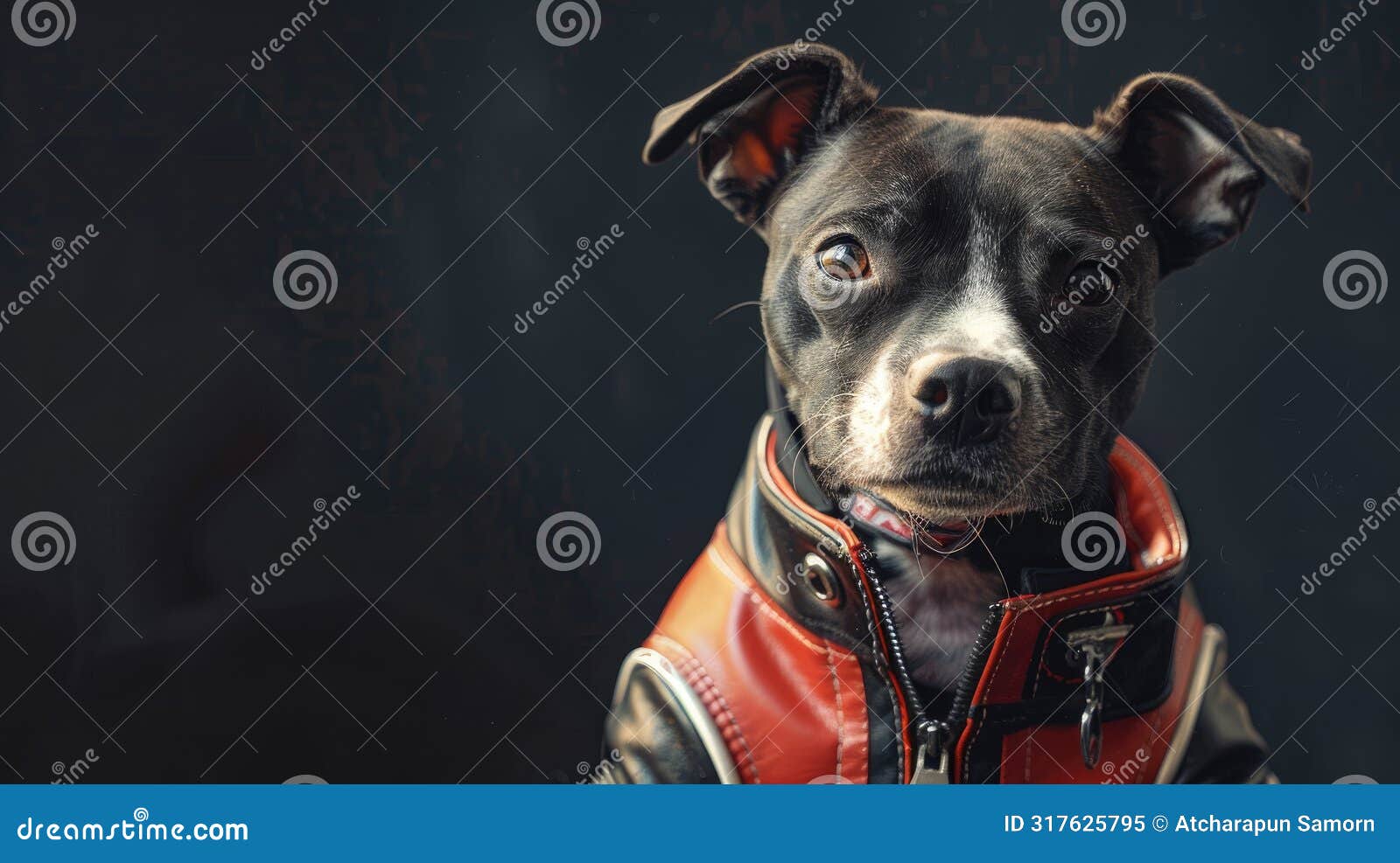 A Dog in Motor Racer Suit, Biker Dog, Driver Dog Stock Image - Image of ...