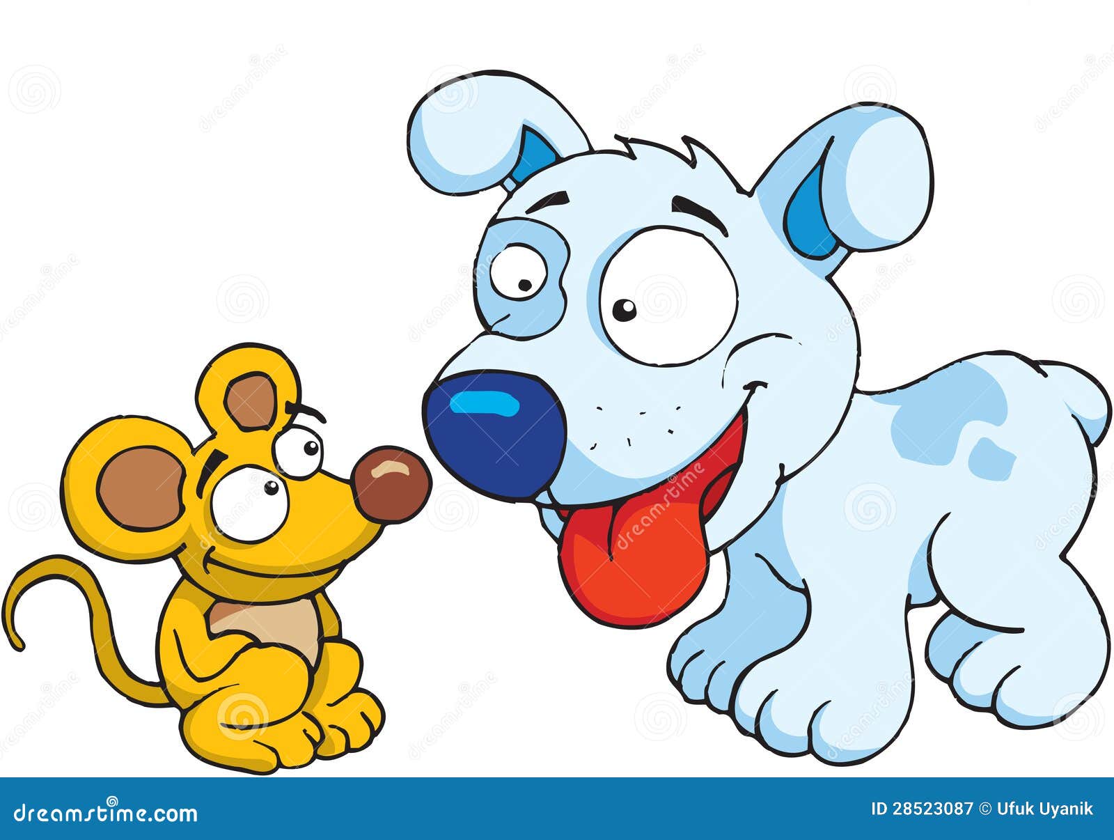 Dog and mouse stock illustration. Illustration of mouse - 28523087