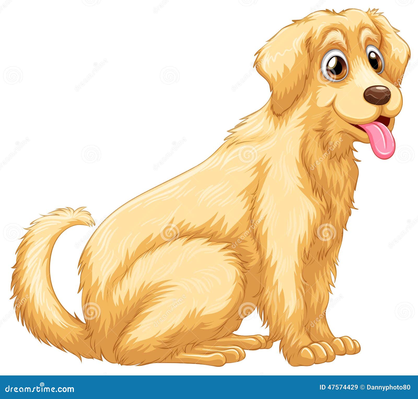 A dog panting stock vector. Illustration of adorable - 47574429