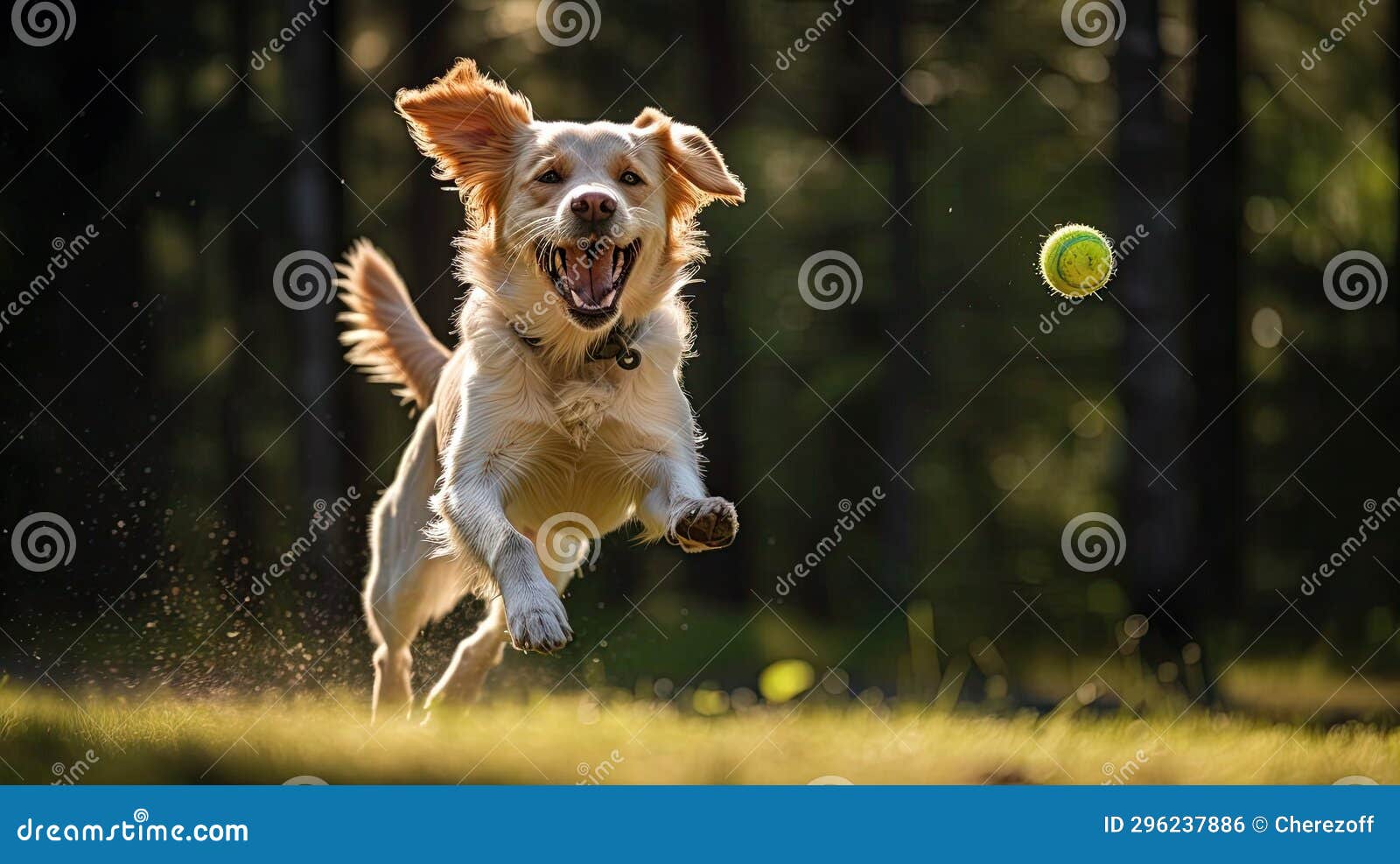 Dog in the Park Jumping for a Toy Stock Photo - Image of healthy, park ...