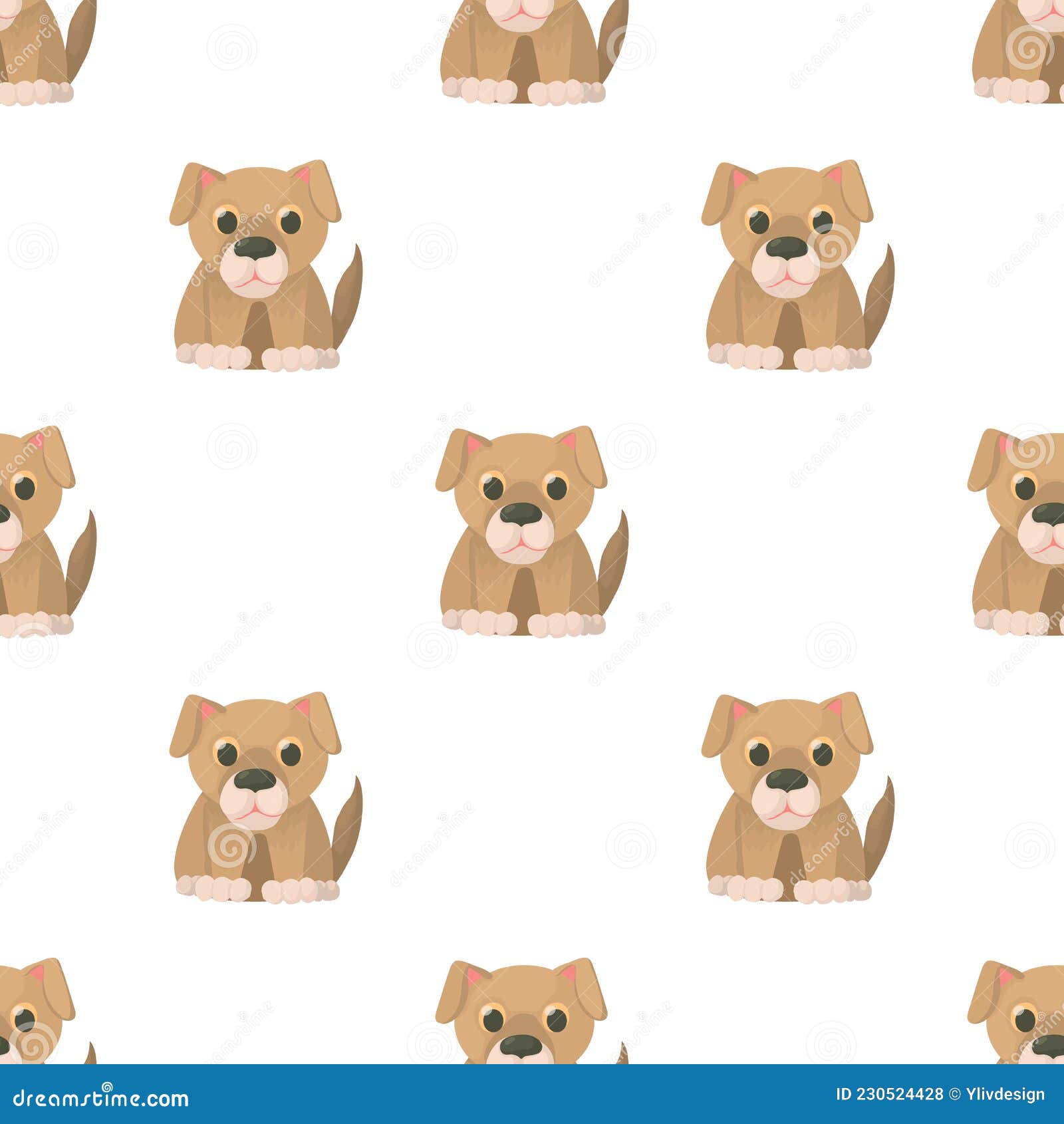 Dog Pattern Seamless Vector Stock Vector - Illustration of logo, object ...