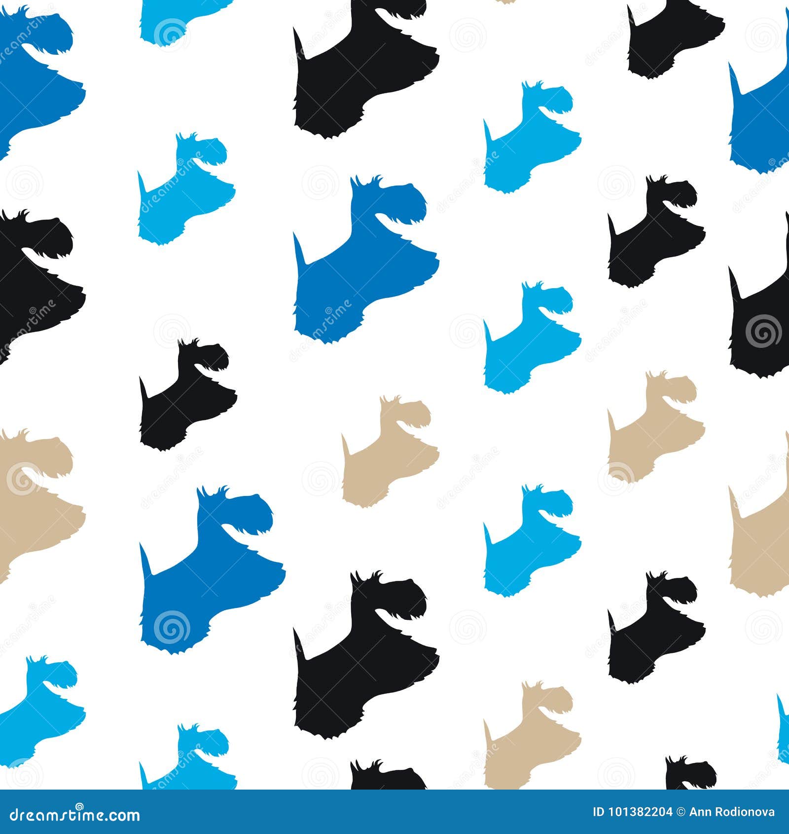 Dog pattern stock vector. Illustration of emotions, decorative - 101382204