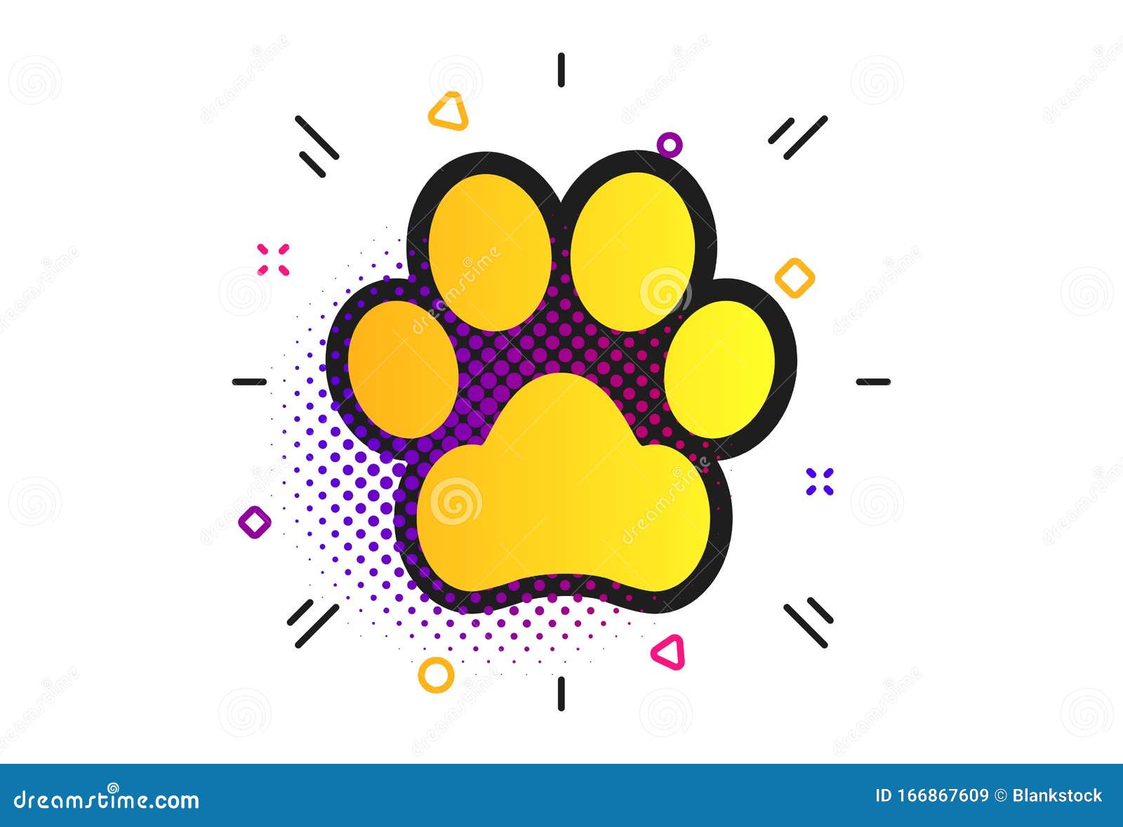 Dog Paw Sign Icon. Pets Symbol. Vector Stock Vector - Illustration of ...