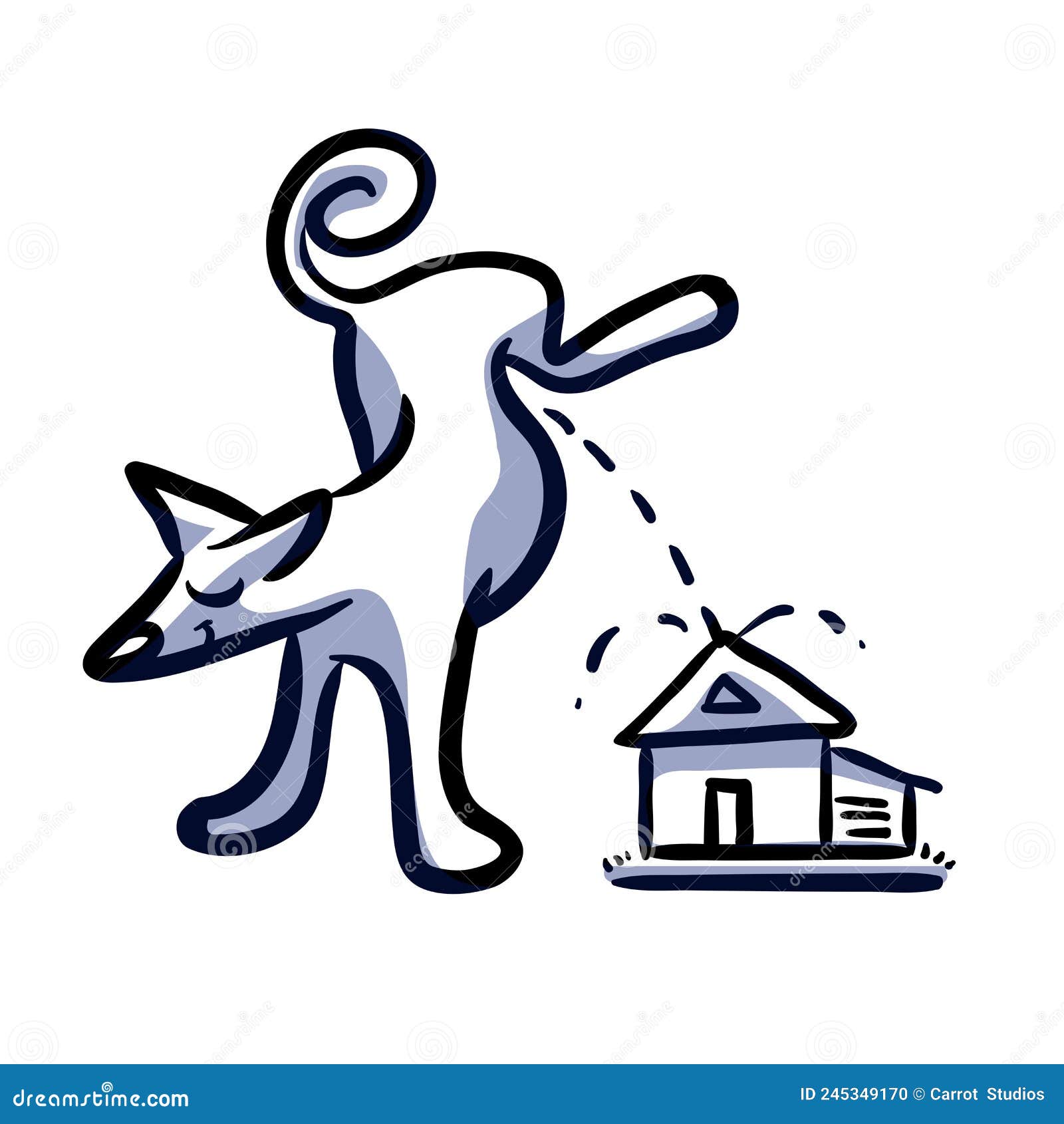 Boy Peeing On A Fire Hydrant Royalty-Free Illustration | CartoonDealer ...