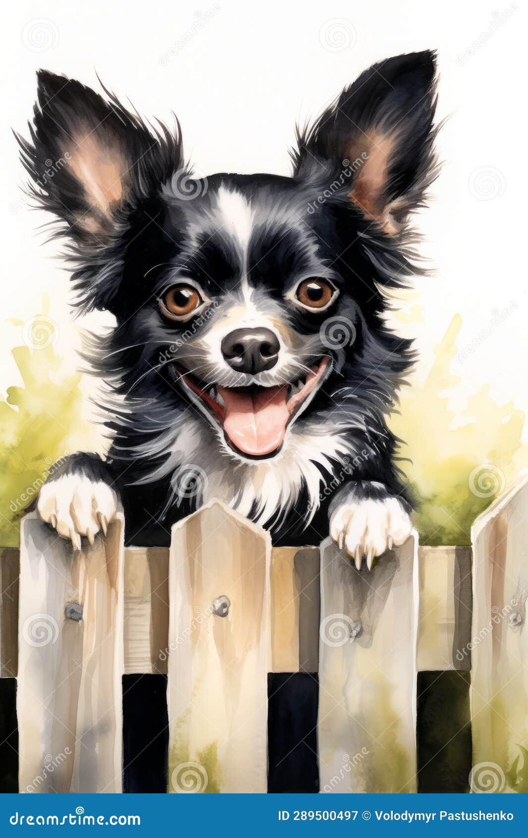 Dog is Peeking Over Fence and Smiling at the Camera. Generative AI ...