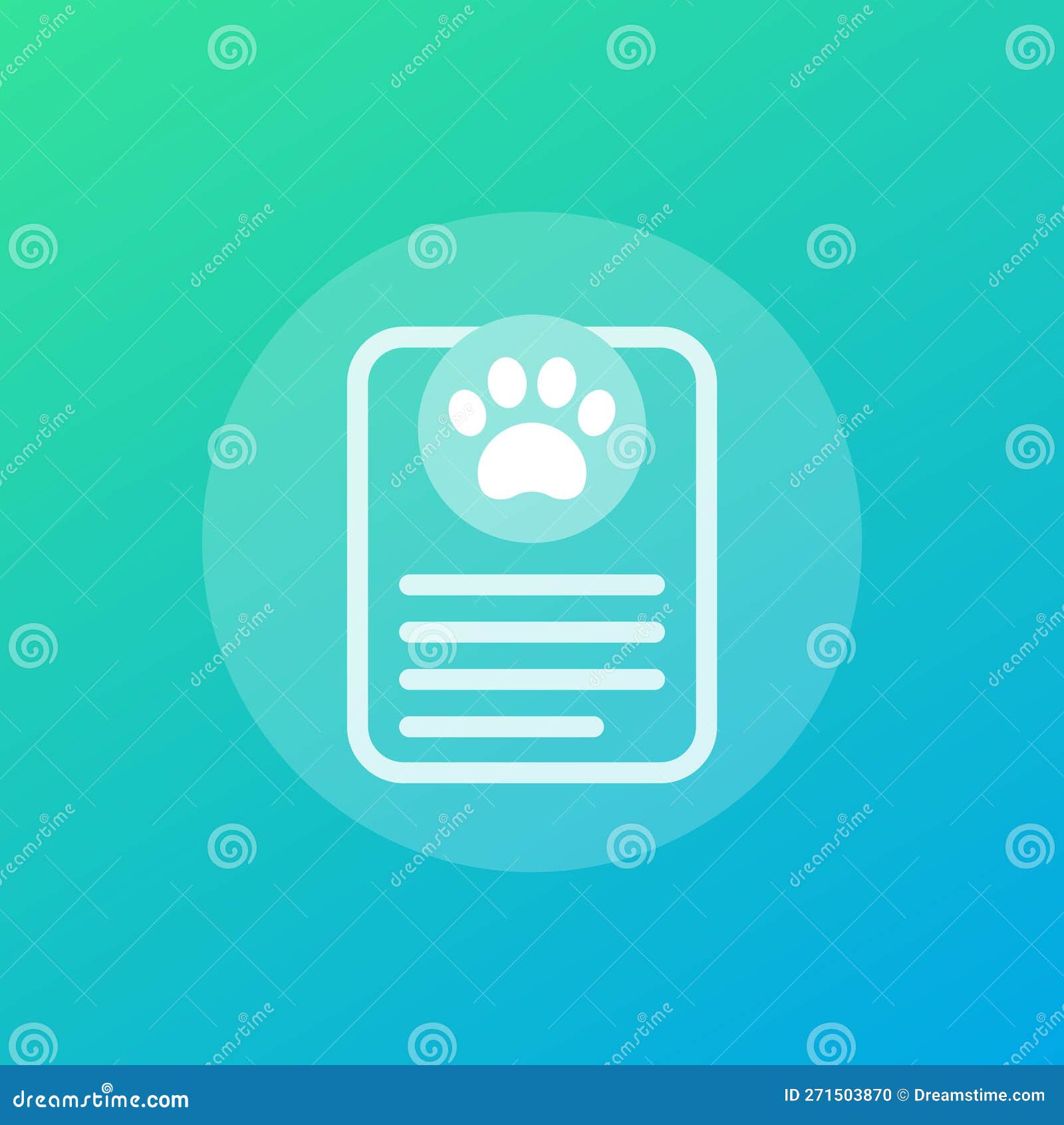 Dog, Pet Document Icon, Vector Stock Vector - Illustration of design ...
