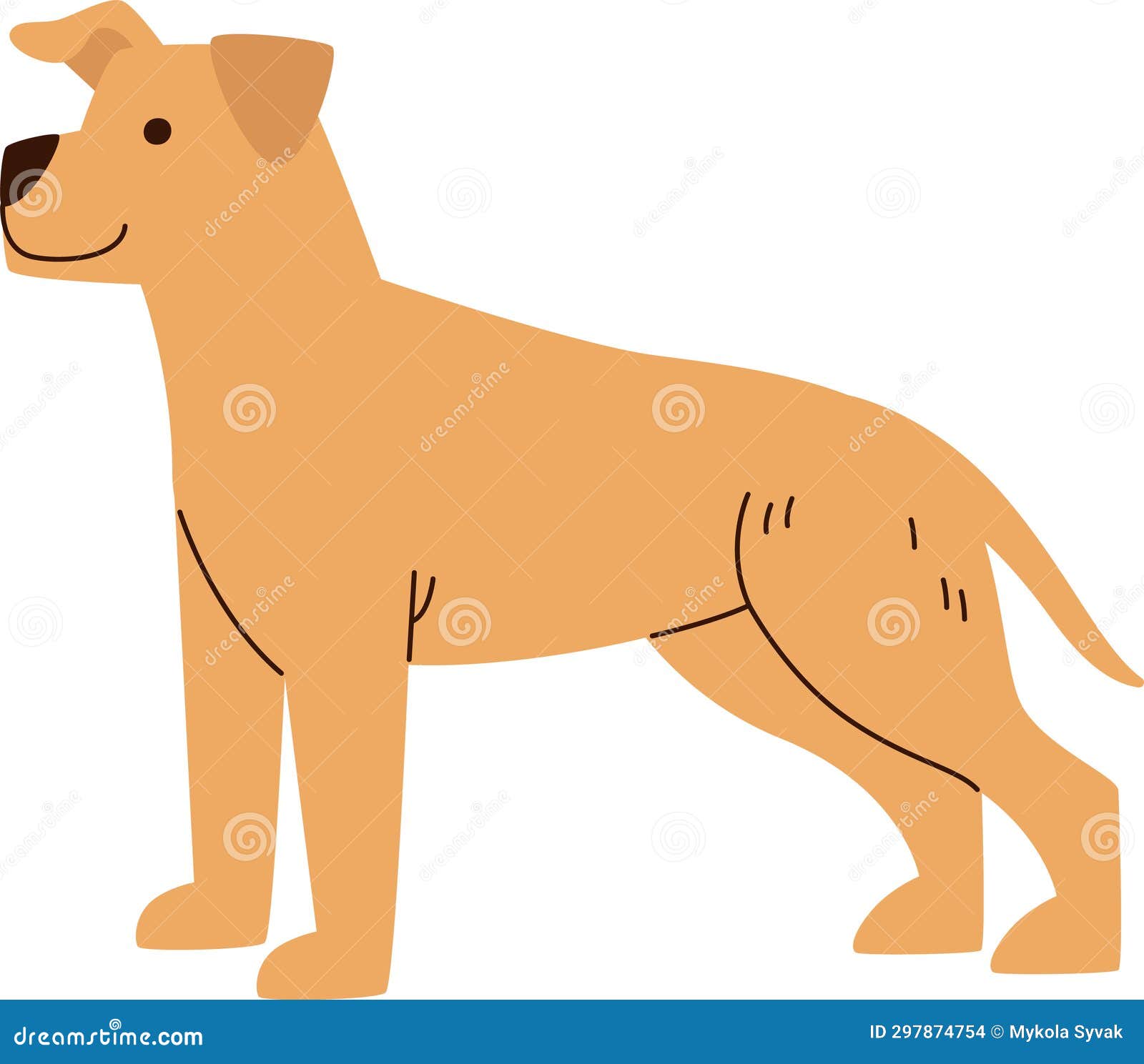 Dog Pet Standing stock illustration. Illustration of happy - 297874754