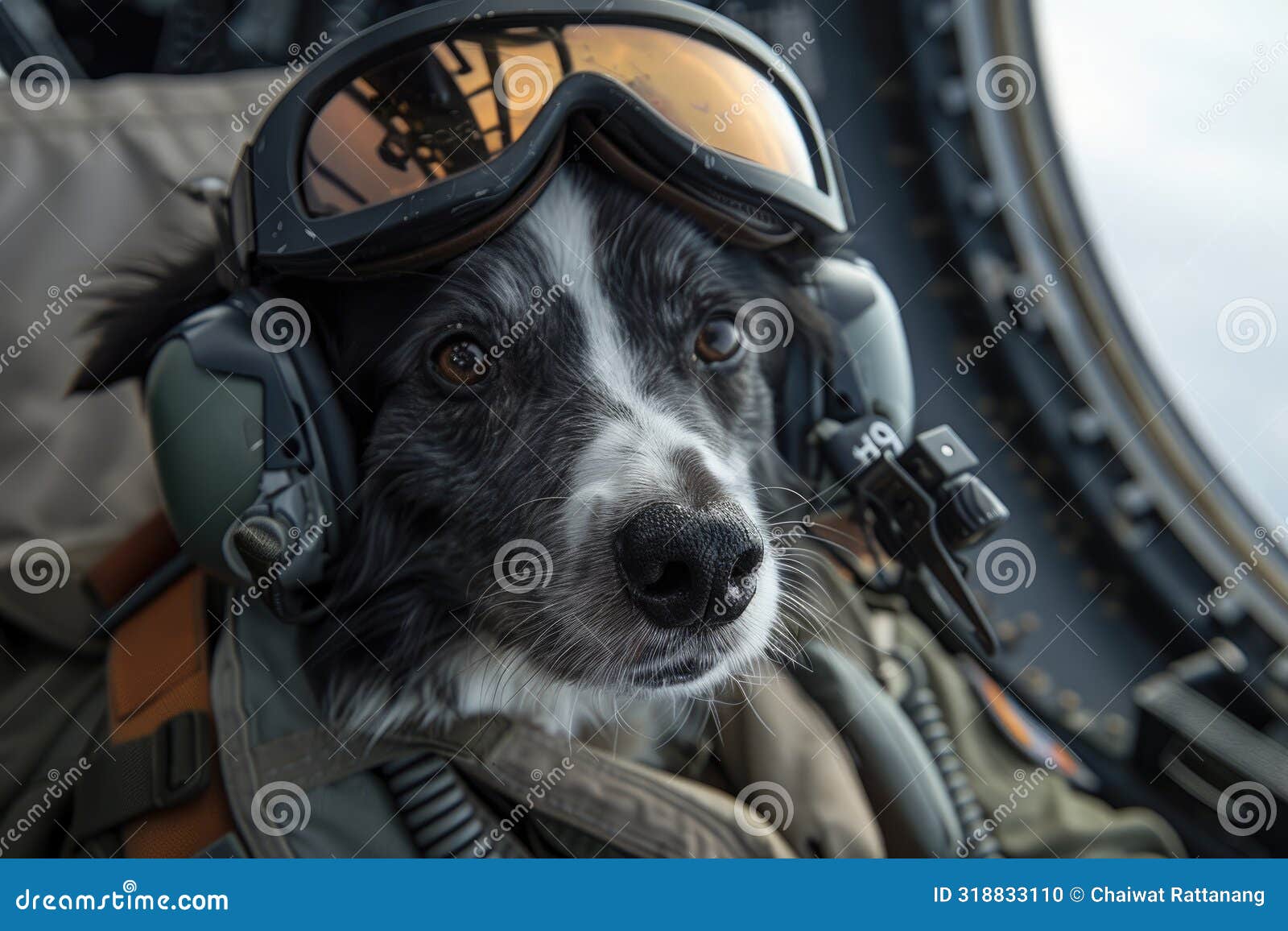 Dog Pilot in Fighter Plane: Ready for War. Stock Photo - Image of ...