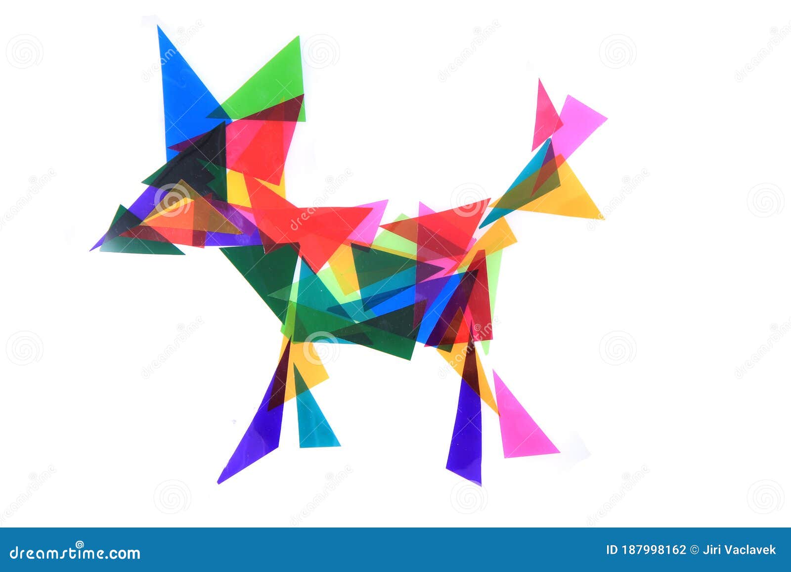 Dog from Plastic Color Triangles Stock Illustration - Illustration of ...