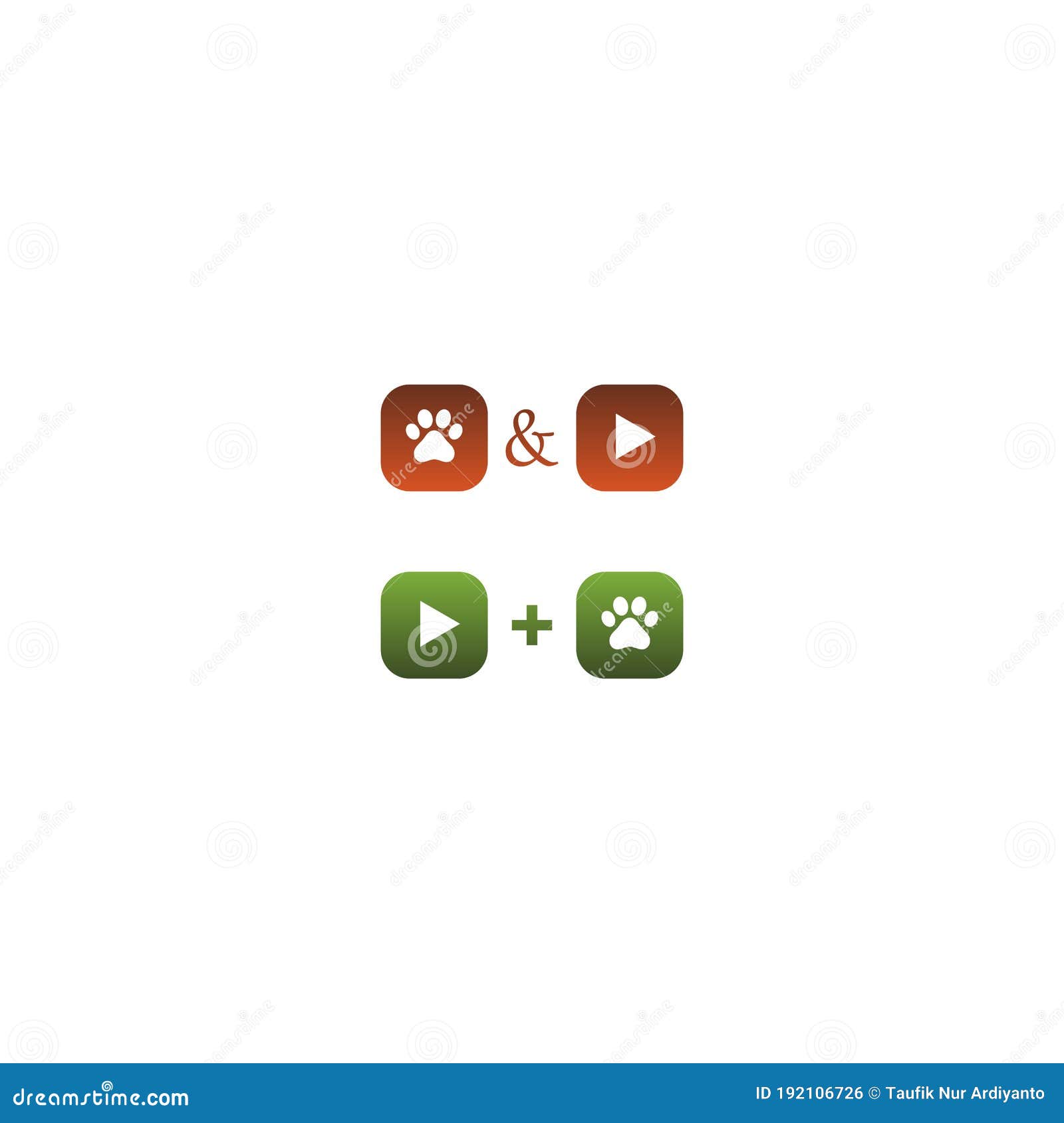 Dog Play Icon Logo Design Concept Stock Vector - Illustration of ...