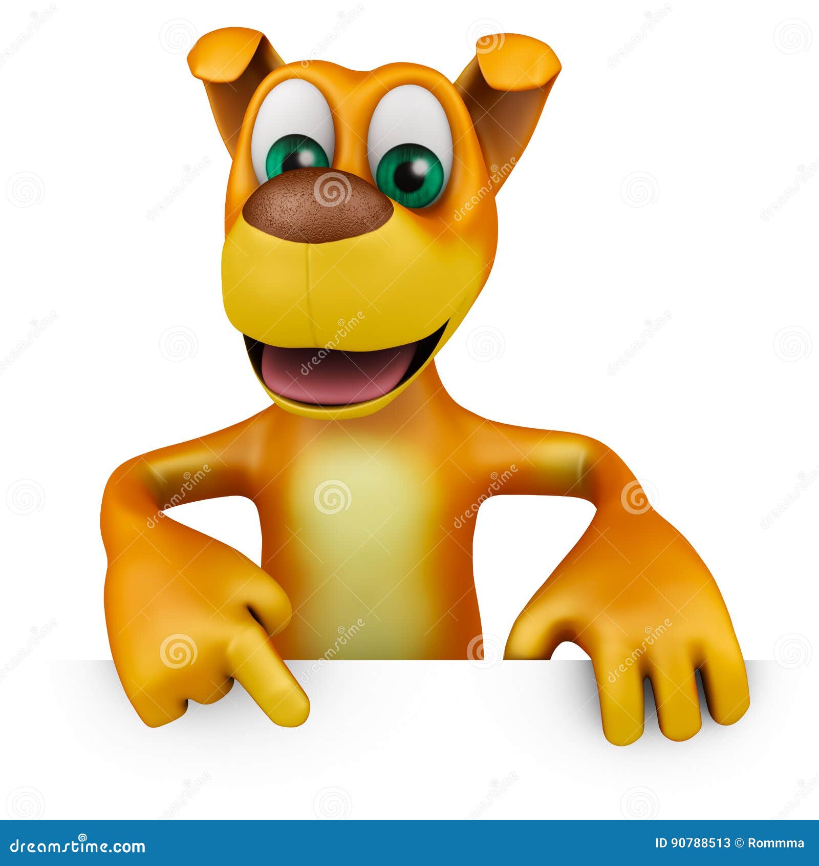 Dog is pointing down stock illustration. Illustration of animal - 90788513