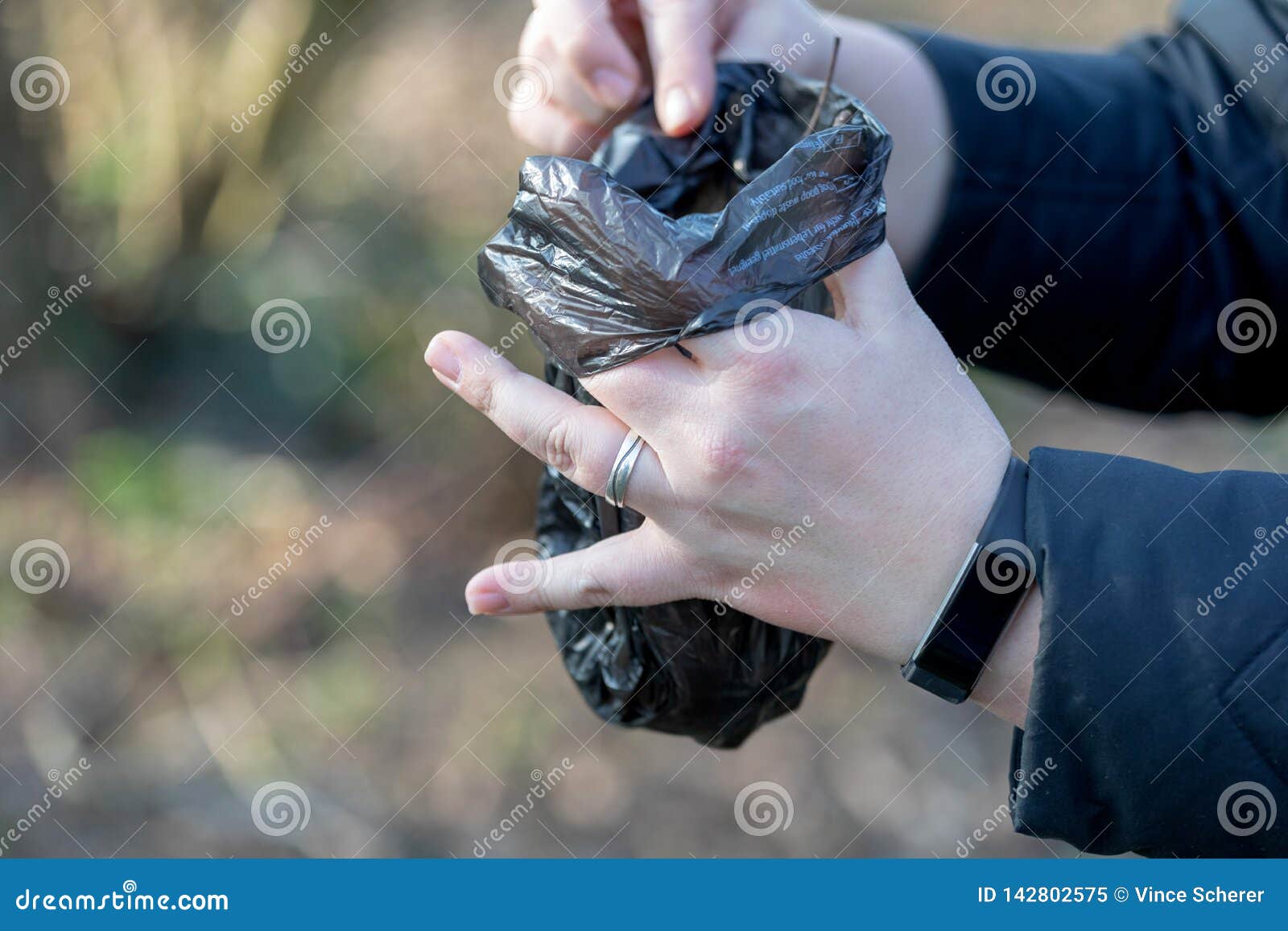 Dog Poo Poop Bag Holding in the Hand Stock Image - Image of excrement ...