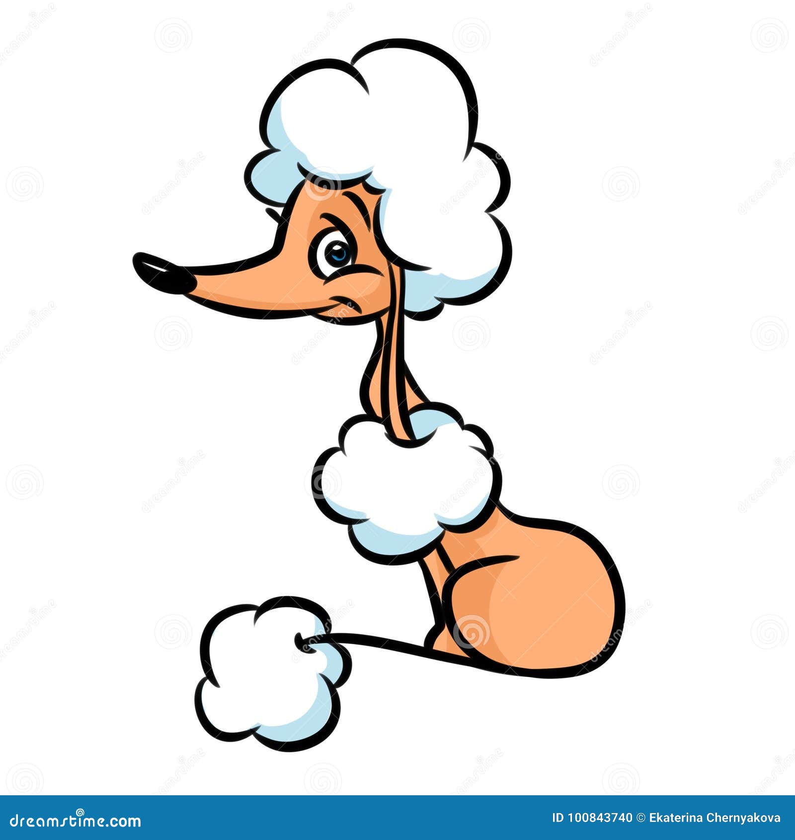 Dog Poodle Cartoon Illustration Stock Illustration - Illustration of ...