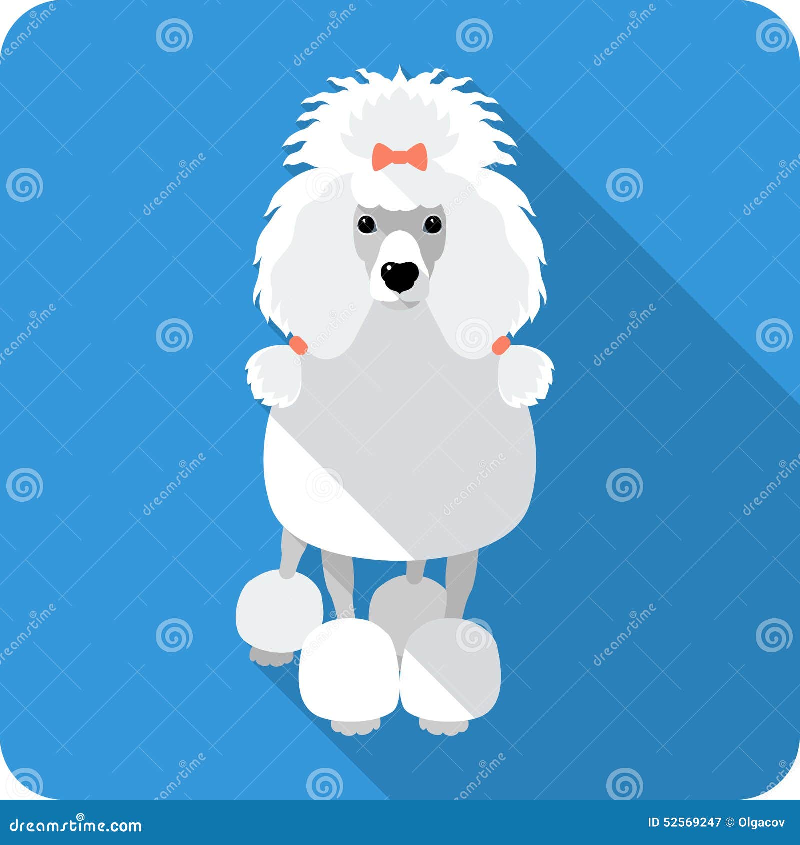 Poodle Icon Vector Isolated On White Background, Poodle Sign , Thin ...