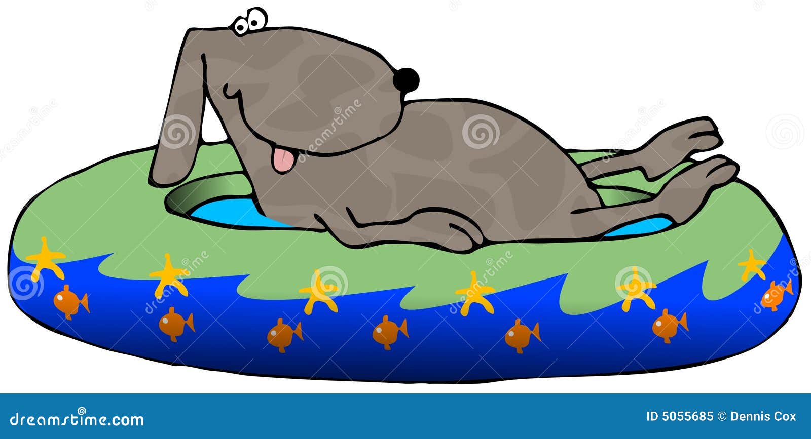 Dog in a Pool stock illustration. Illustration of animal - 5055685