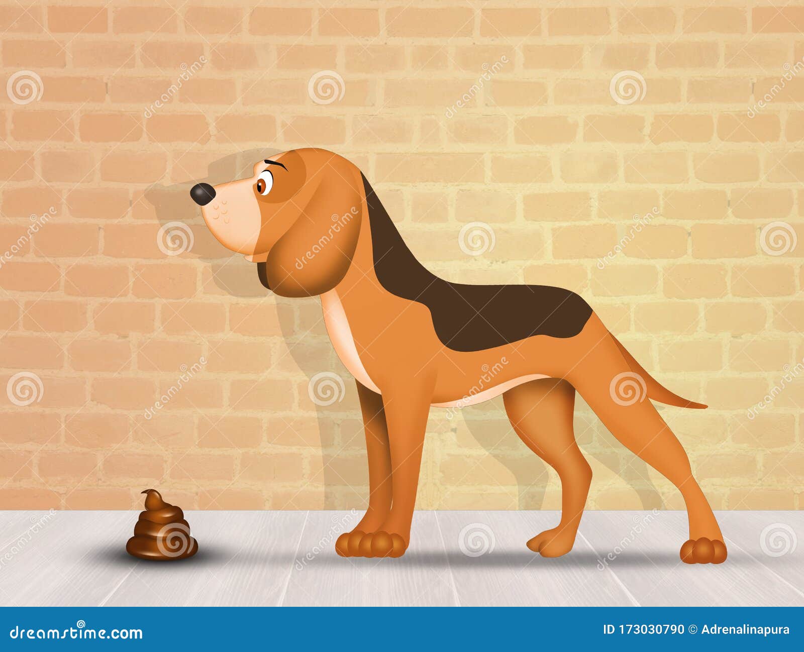Dog is poop stock illustration. Illustration of fine - 173030790