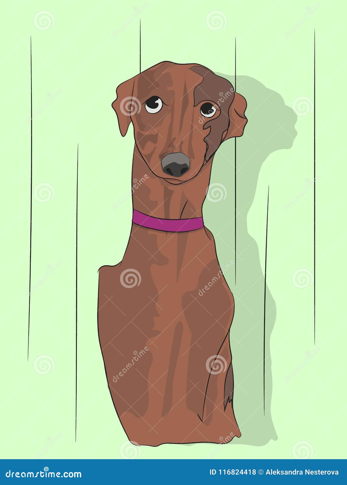 Dog Portrait Profile, Look Down Stock Vector - Illustration of nature ...