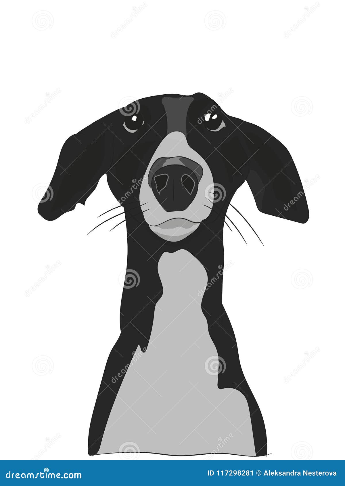 Dog Portrait Profile, Look Down Stock Vector - Illustration of breed ...