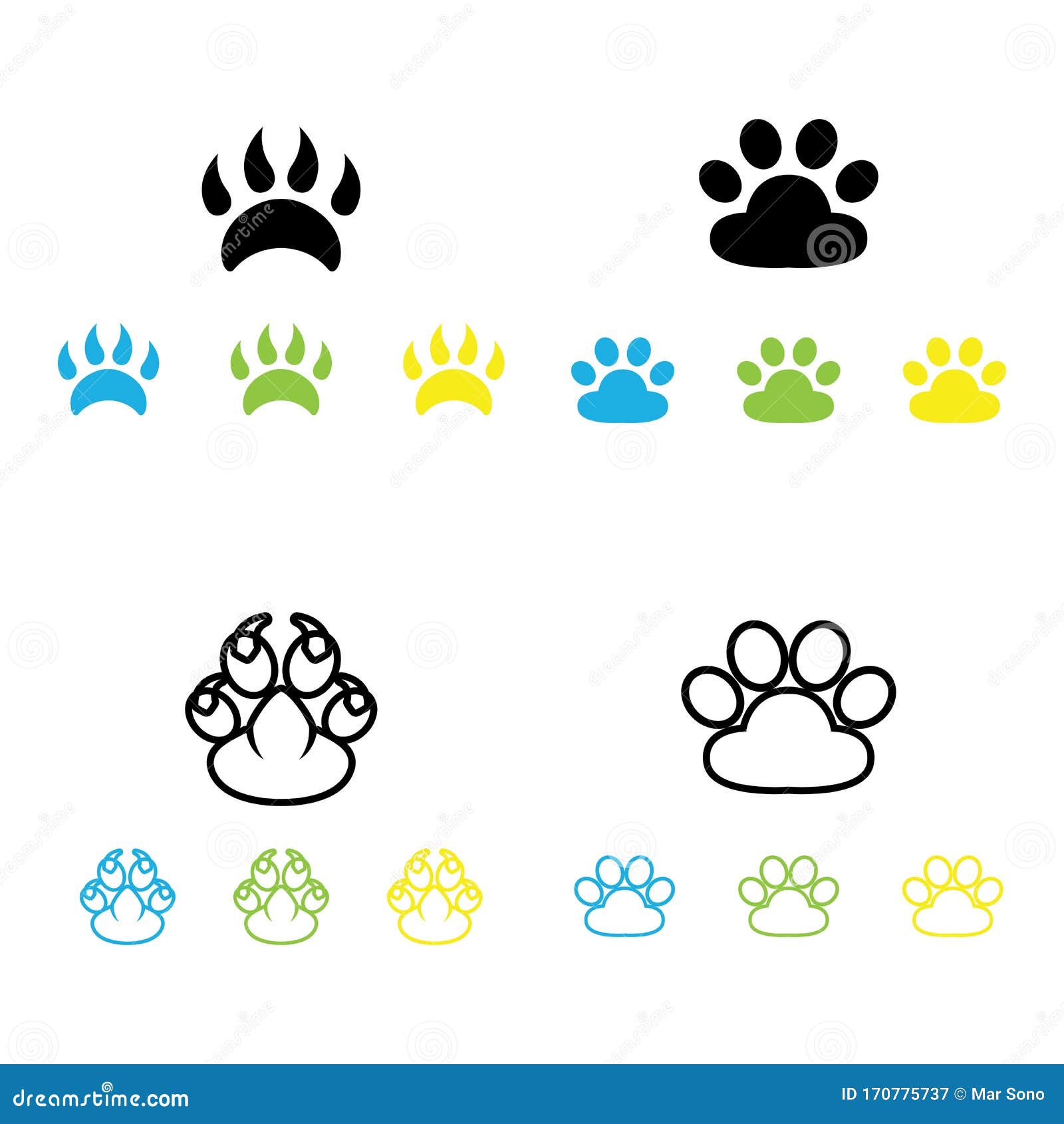 DOG Print Icon Vector Logo Eps Stock Vector - Illustration of graphic ...