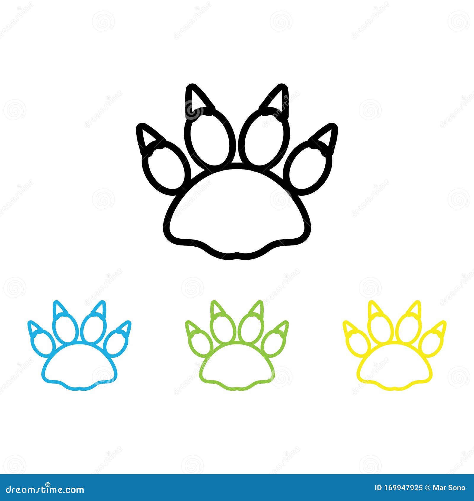 DOG Print Icon Vector Logo Eps Stock Vector - Illustration of head ...