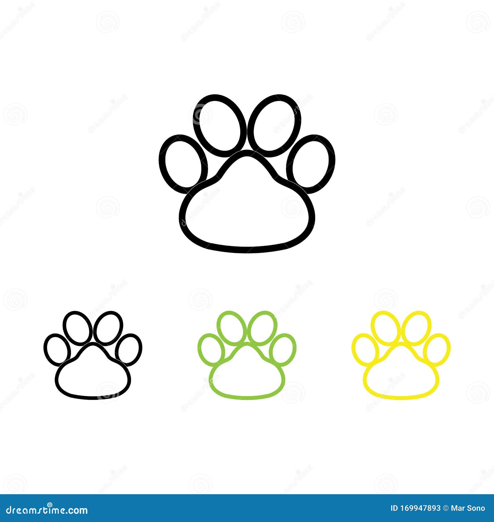 DOG Print Icon Vector Logo Eps Stock Vector - Illustration of doggy ...