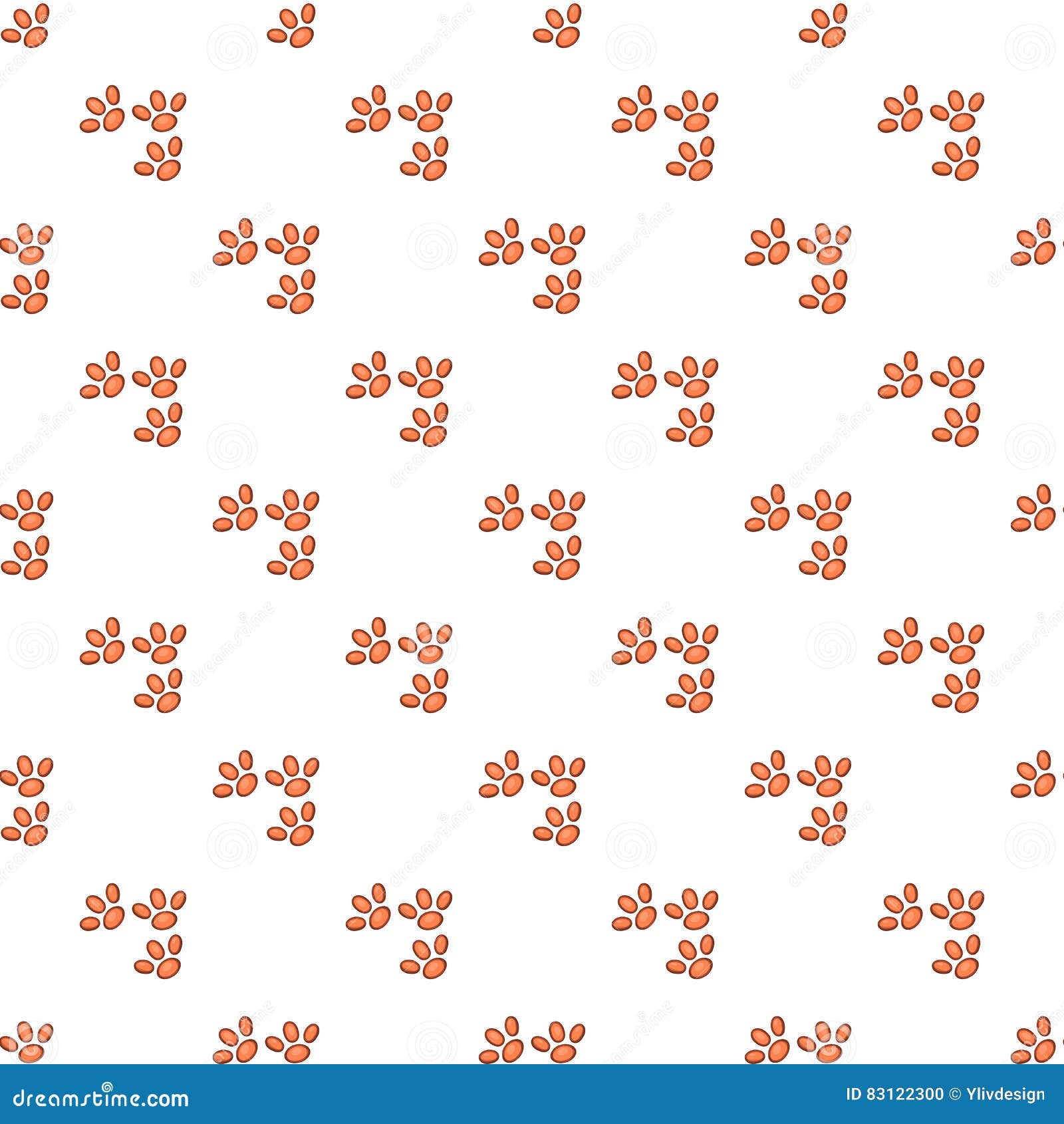 Dog Prints Pattern, Cartoon Style Stock Vector - Illustration of animal ...