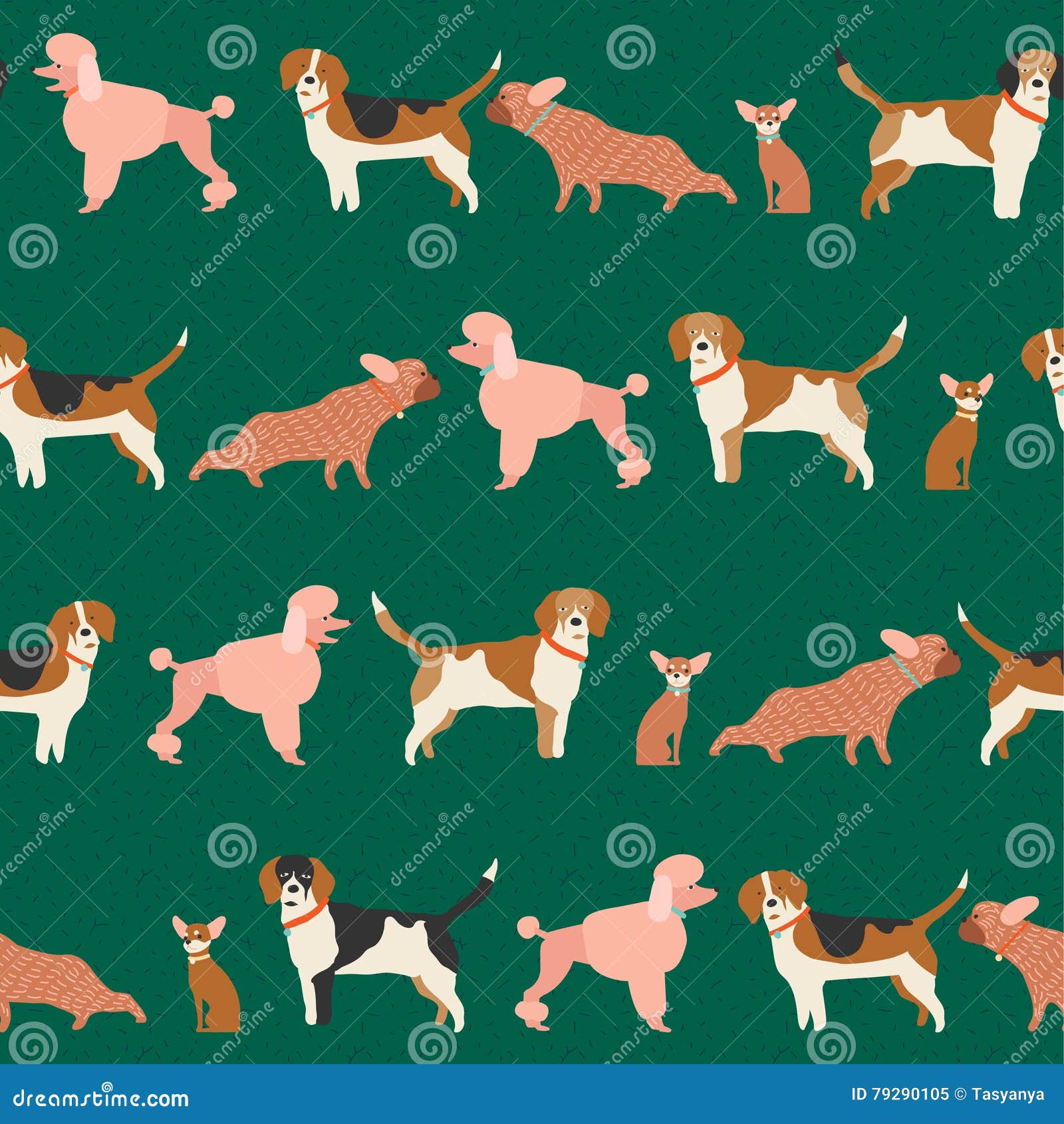 Dog Puppy Pattern Seamless in Vector Stock Vector - Illustration of ...