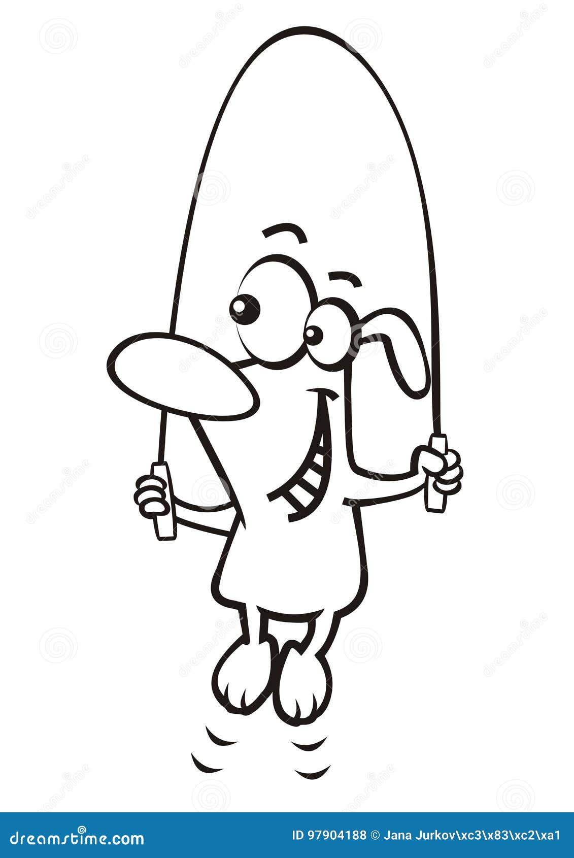 Dog And Rope, Coloring Page Vector Illustration | CartoonDealer.com ...