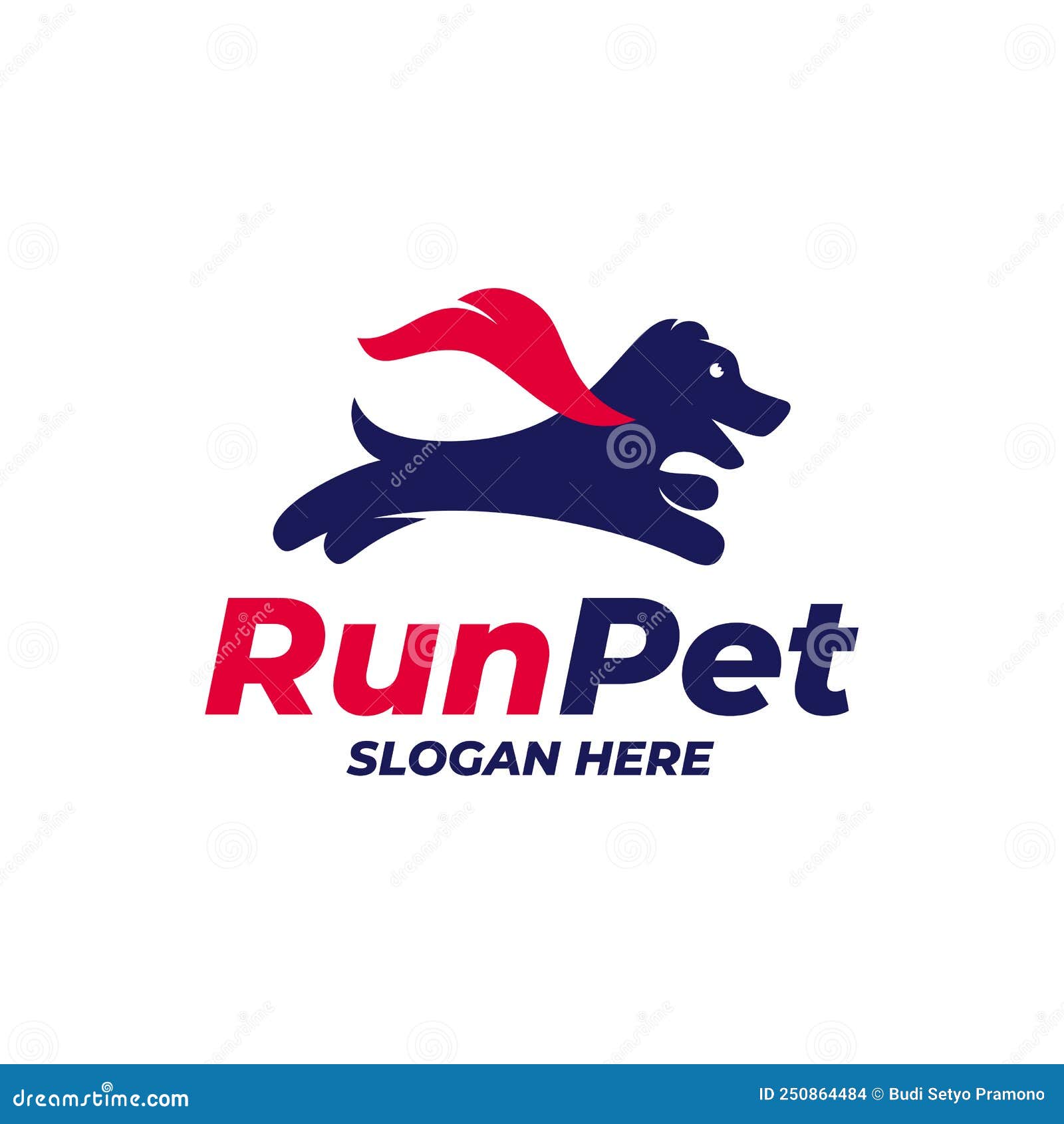 Dog Run Logo Design Template. Dog Logo Concept Vector Stock ...