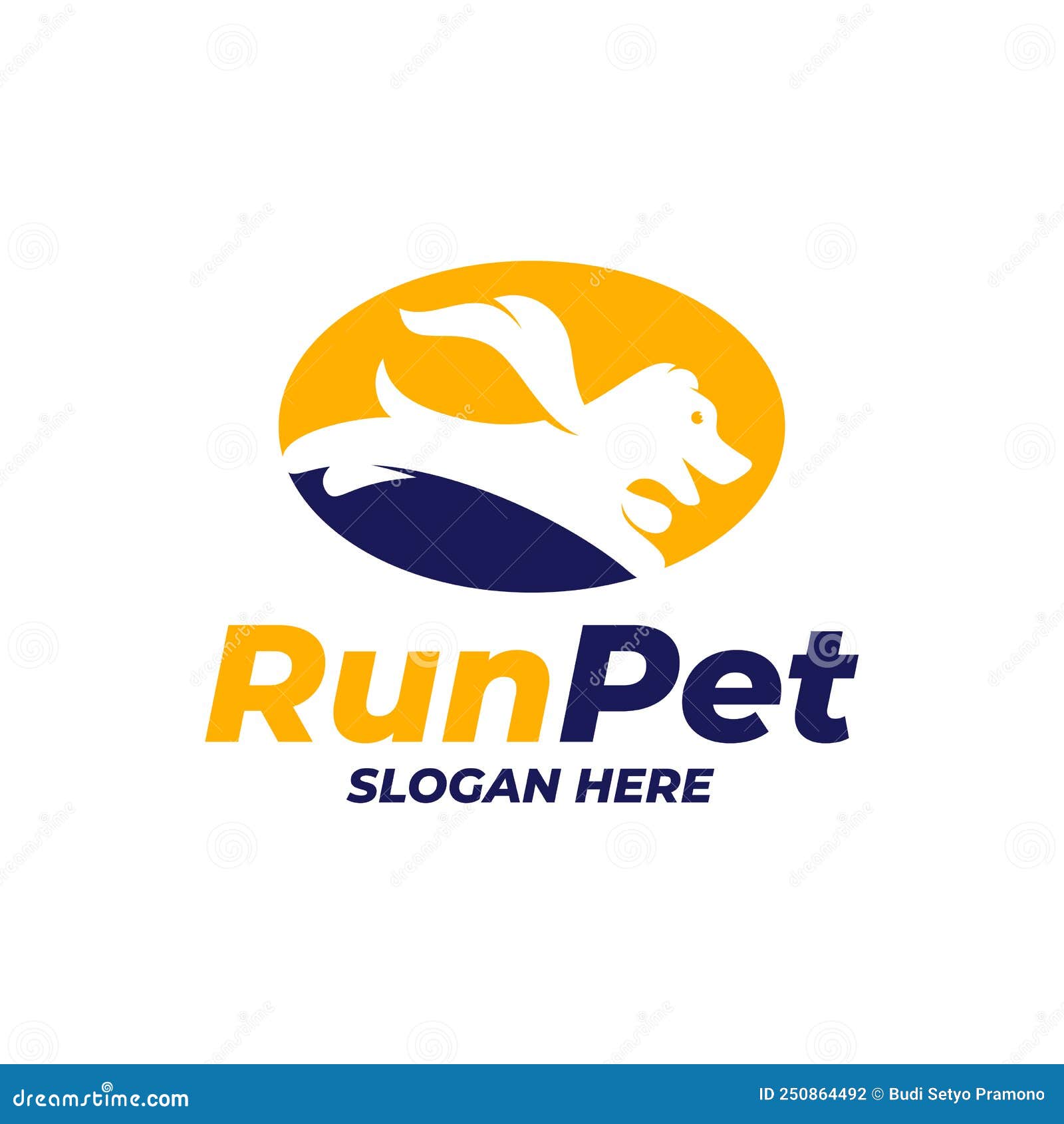 Dog Run Logo Design Template. Dog Logo Concept Vector Stock ...