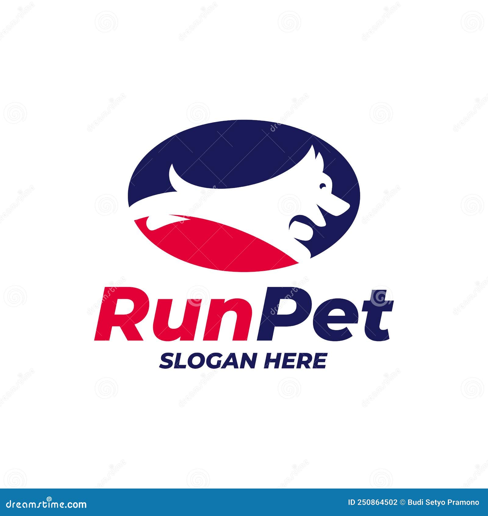 Dog Run Logo Design Template. Dog Logo Concept Vector Stock ...